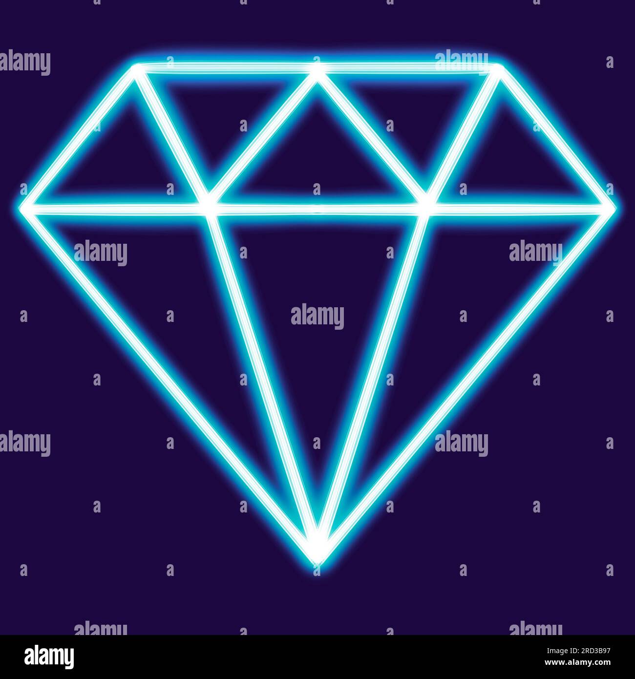 neon brilliant diamond symbol glowing desktop icon, neon sticker, neon ...