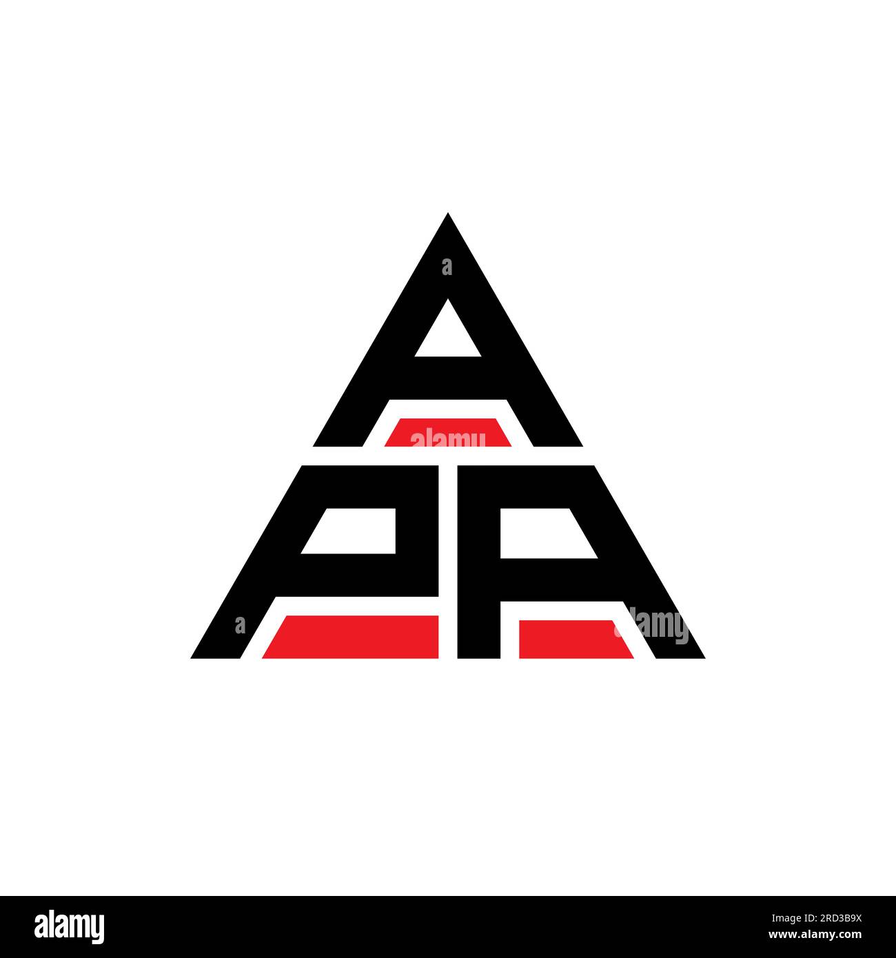 APA triangle letter logo design with triangle shape. APA triangle logo ...