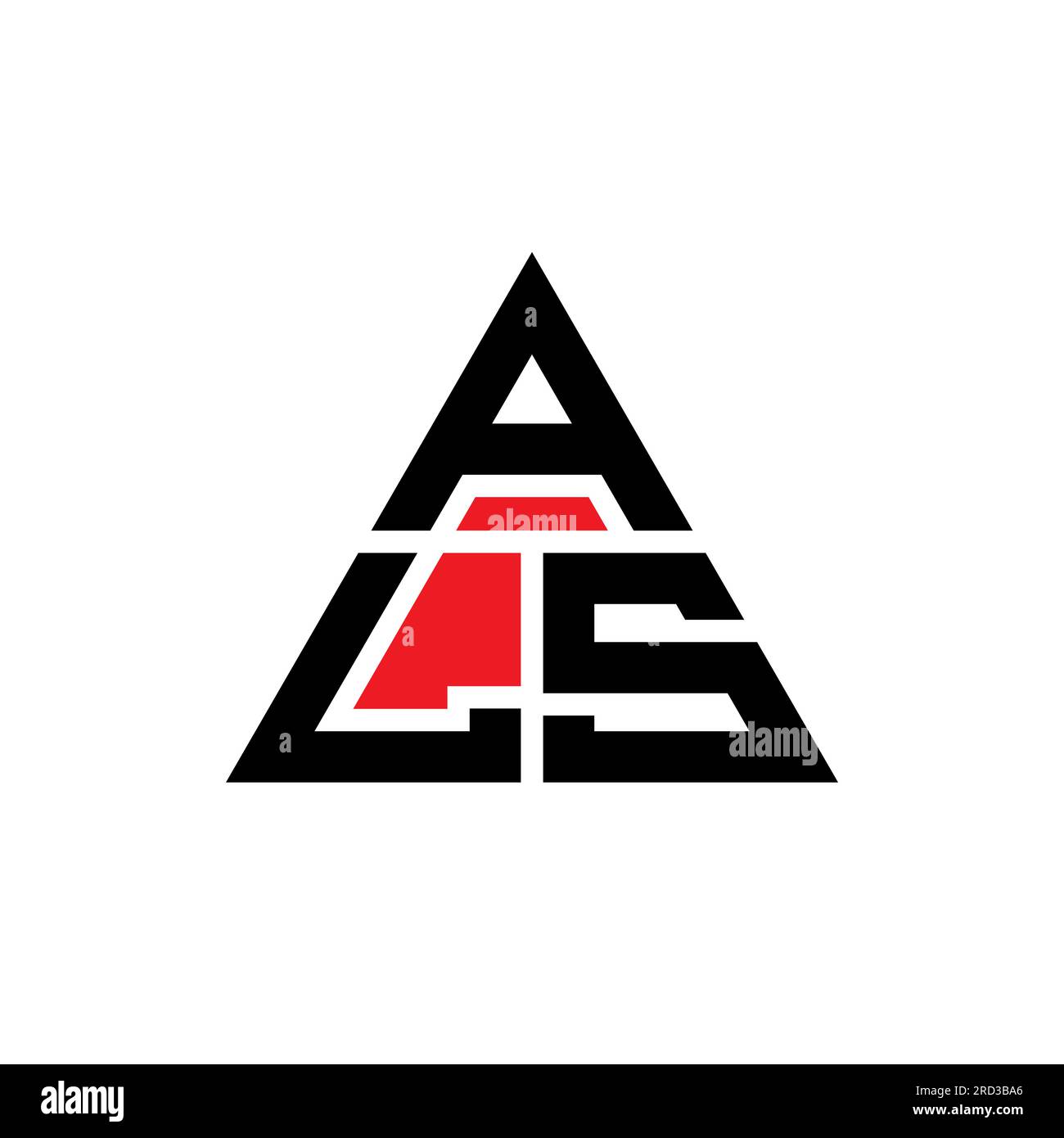 Als Triangle Letter Logo Design With Triangle Shape Als Triangle Logo
