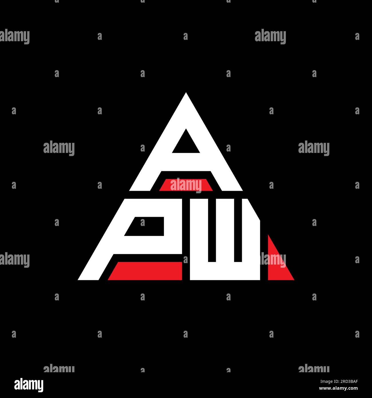 APW triangle letter logo design with triangle shape. APW triangle logo ...