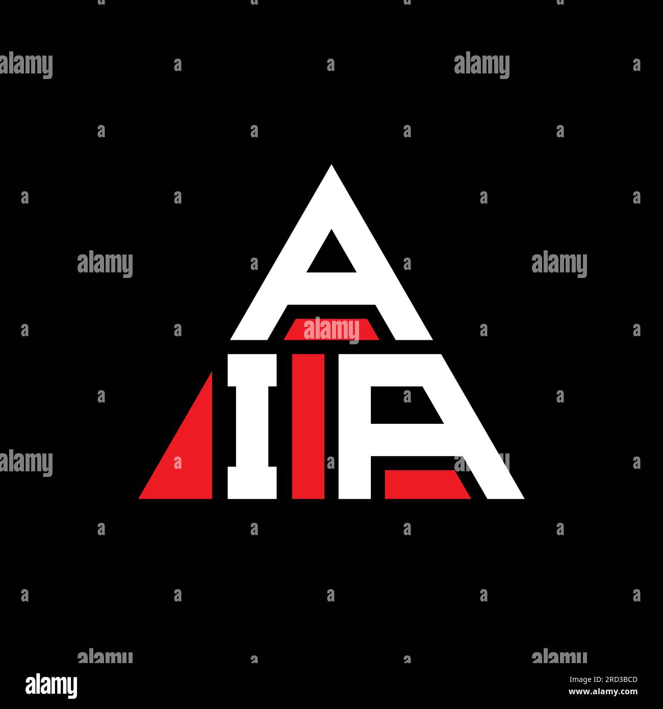 AIA triangle letter logo design with triangle shape. AIA triangle logo ...