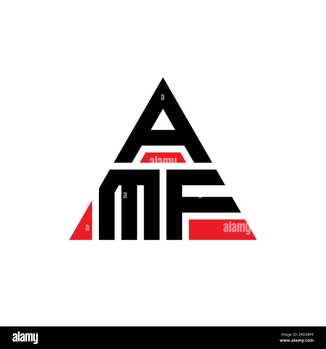 AMF triangle letter logo design with triangle shape. AMF triangle logo design monogram. AMF ...