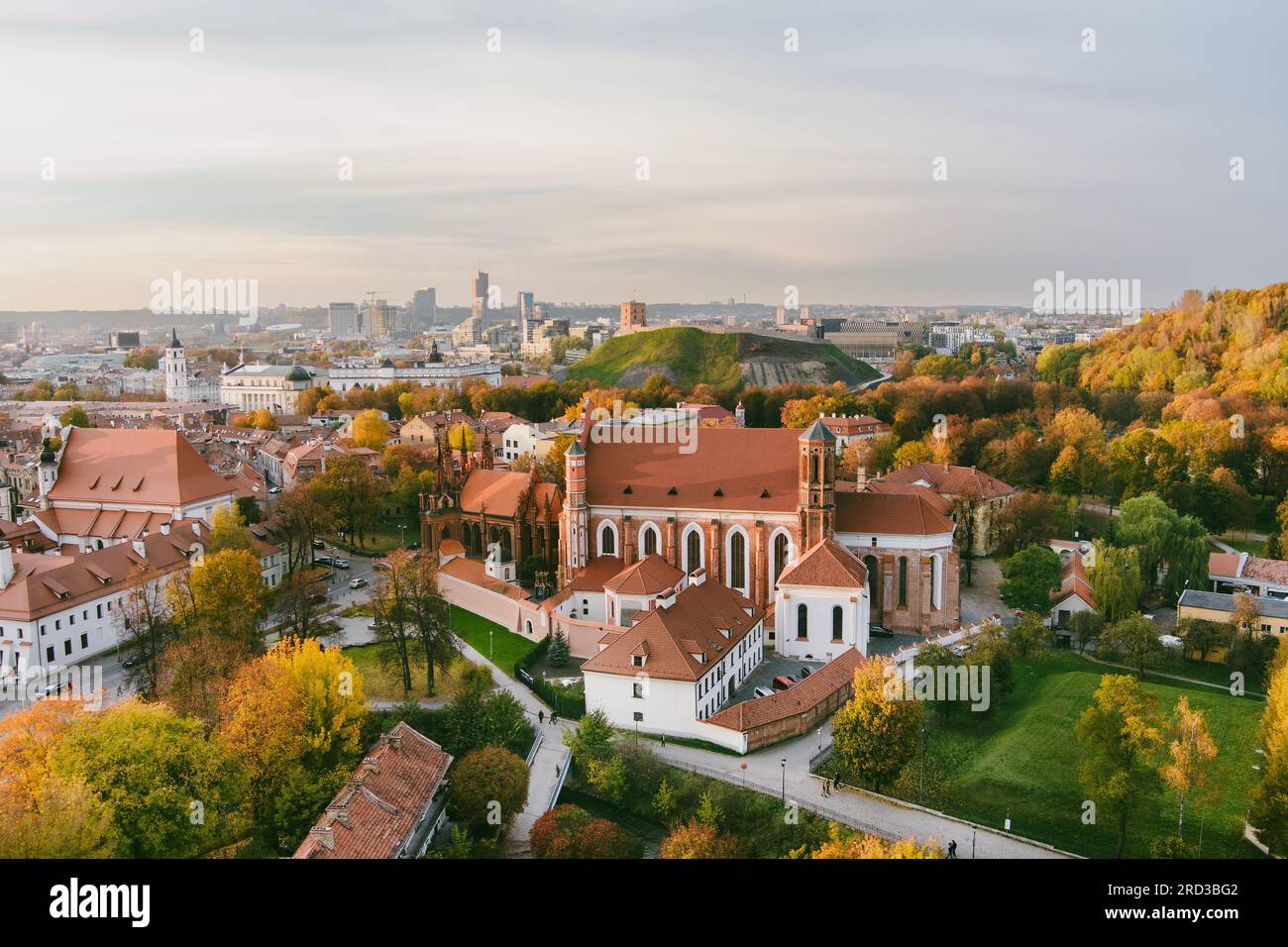 Aerial view of St. Anne Church and neighbouring Bernardine Church, one ...
