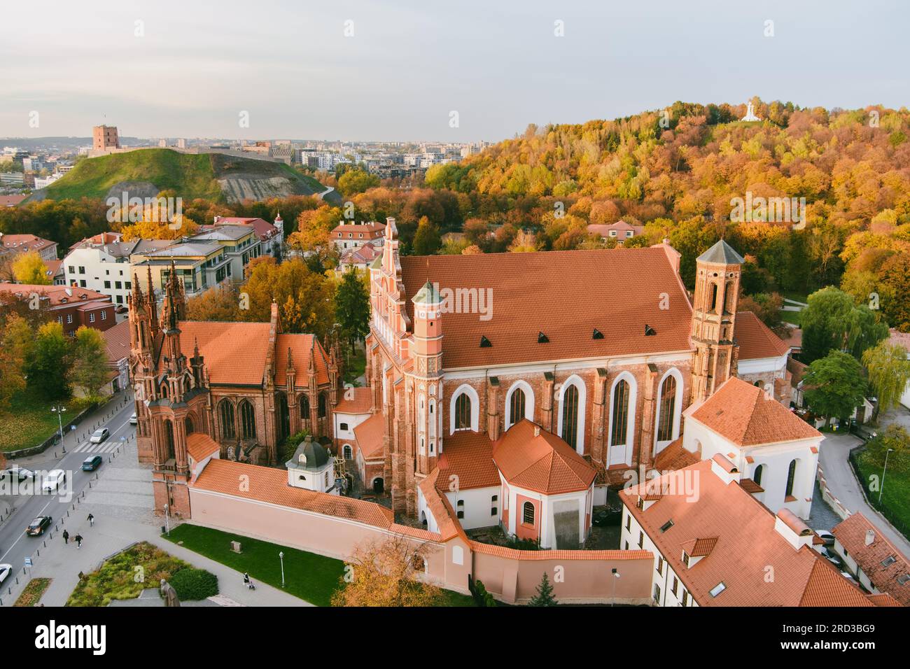 Aerial view of St. Anne Church and neighbouring Bernardine Church, one ...