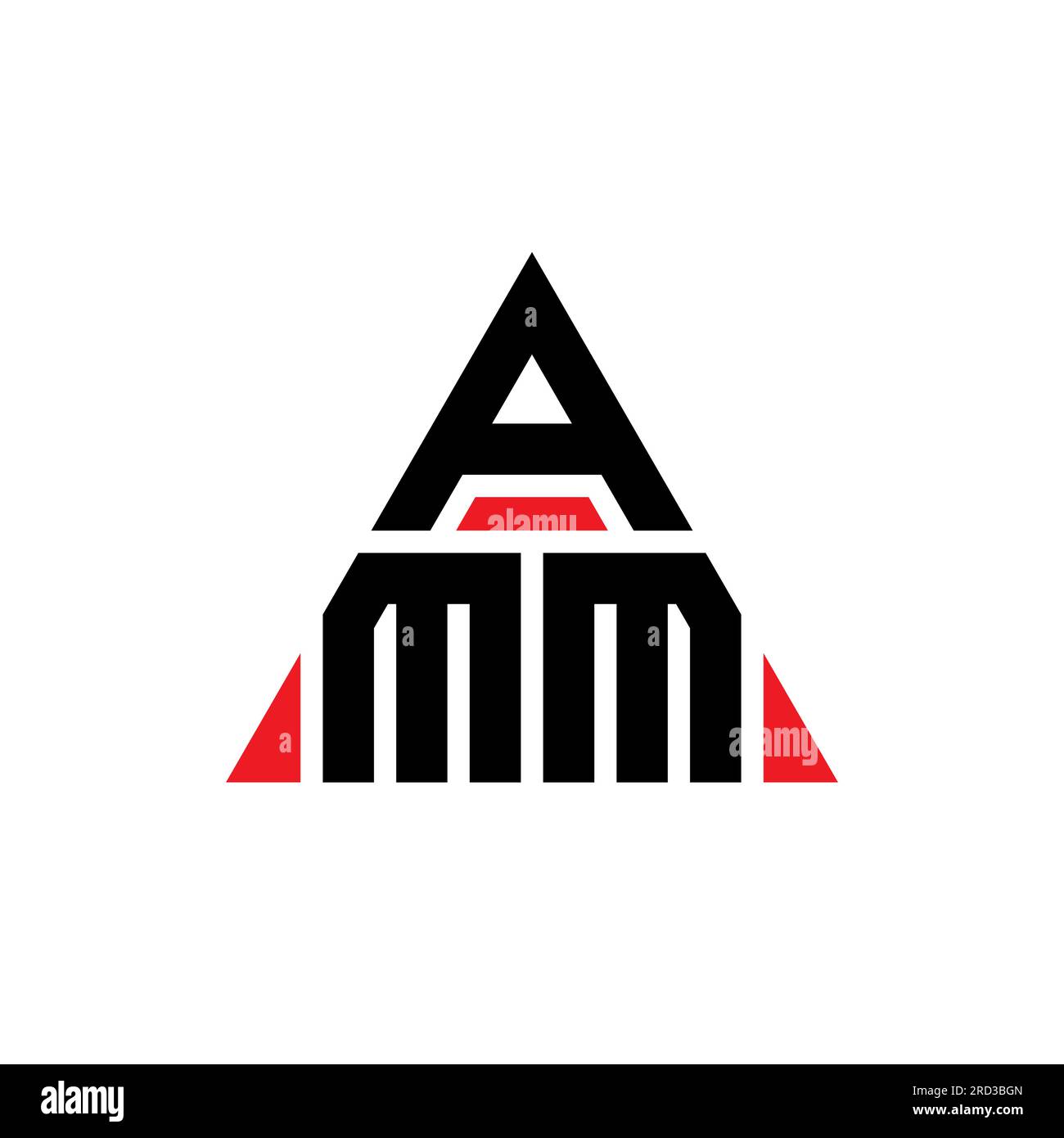 Amm Triangle Letter Logo Design With Triangle Shape Amm Triangle Logo