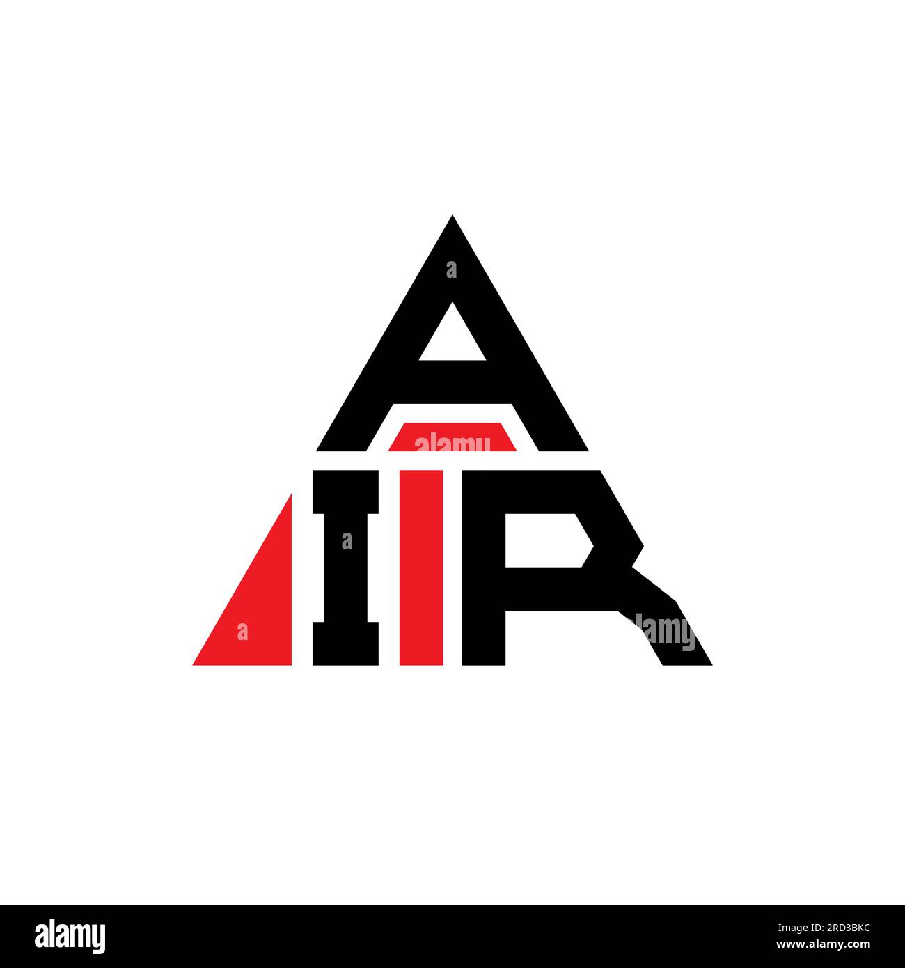 AIR triangle letter logo design with triangle shape. AIR triangle logo ...