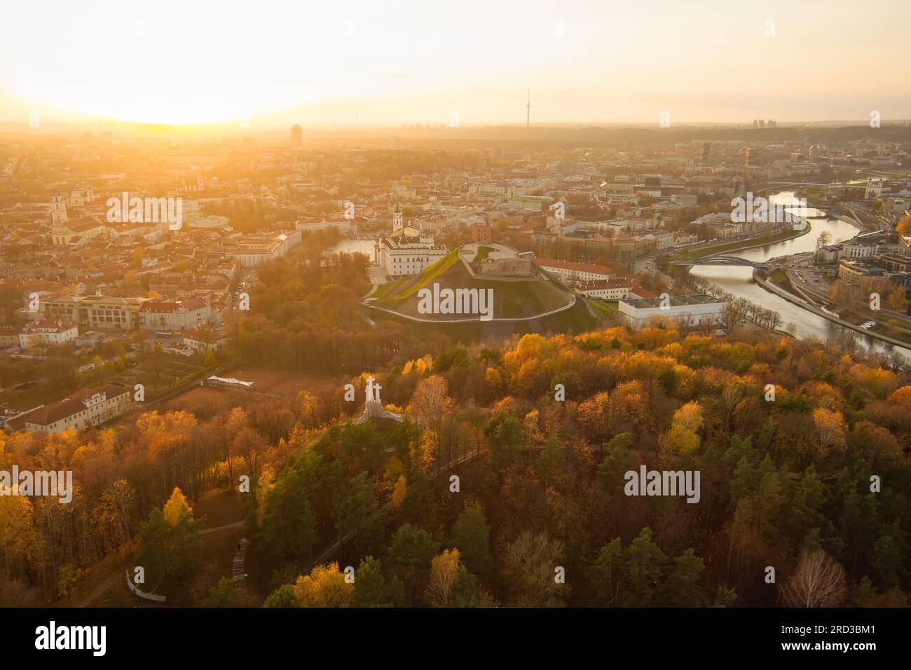 Autumn nature park flyover fall hi-res stock photography and images - Alamy