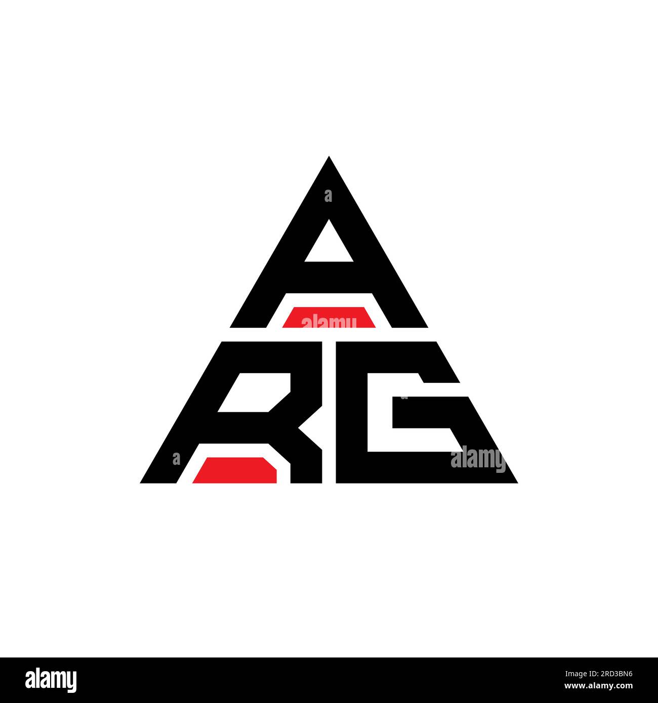 ARG triangle letter logo design with triangle shape. ARG triangle logo ...