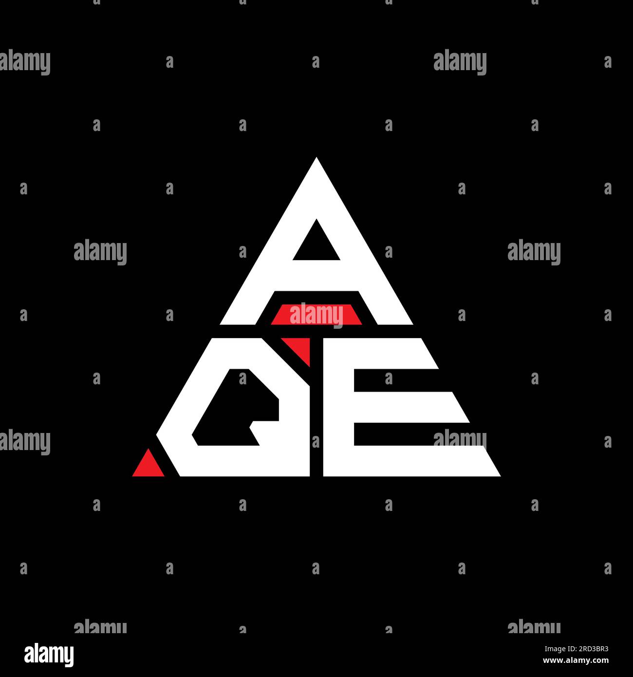 AQE triangle letter logo design with triangle shape. AQE triangle logo ...