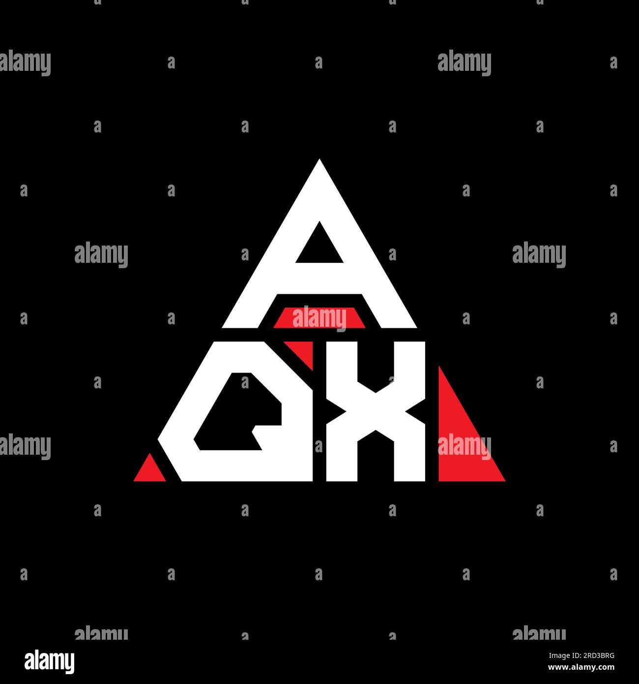 AQX triangle letter logo design with triangle shape. AQX triangle logo ...