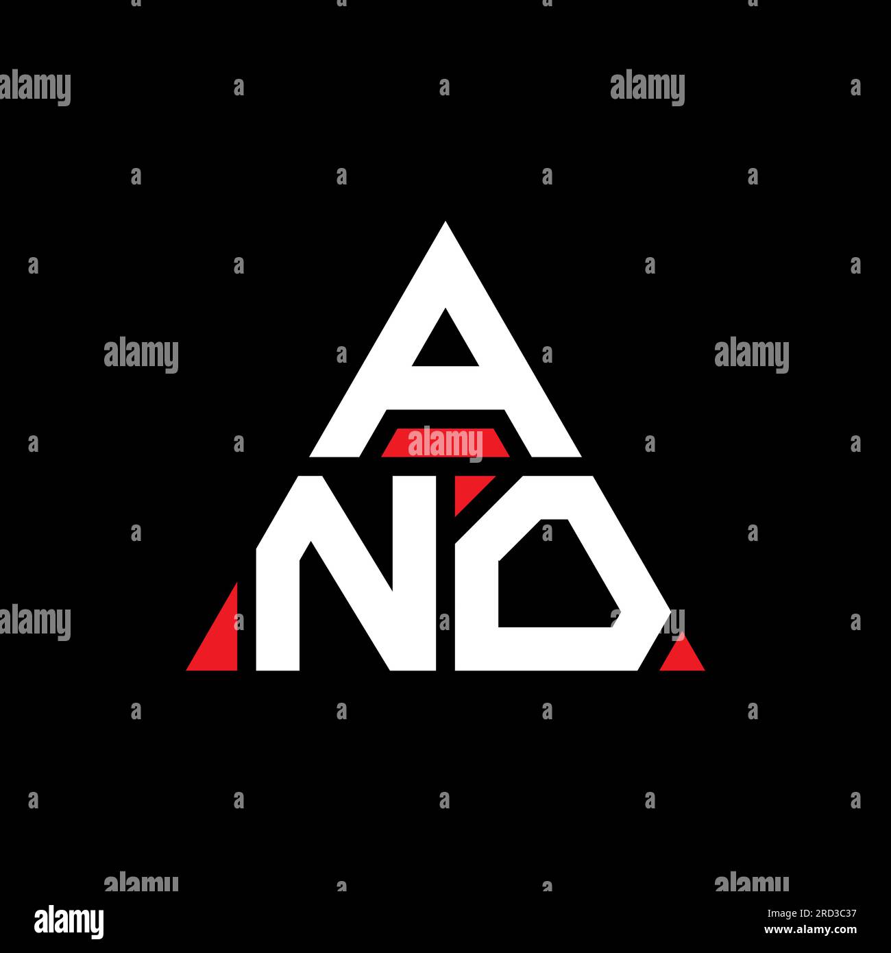 ANO triangle letter logo design with triangle shape. ANO triangle logo ...