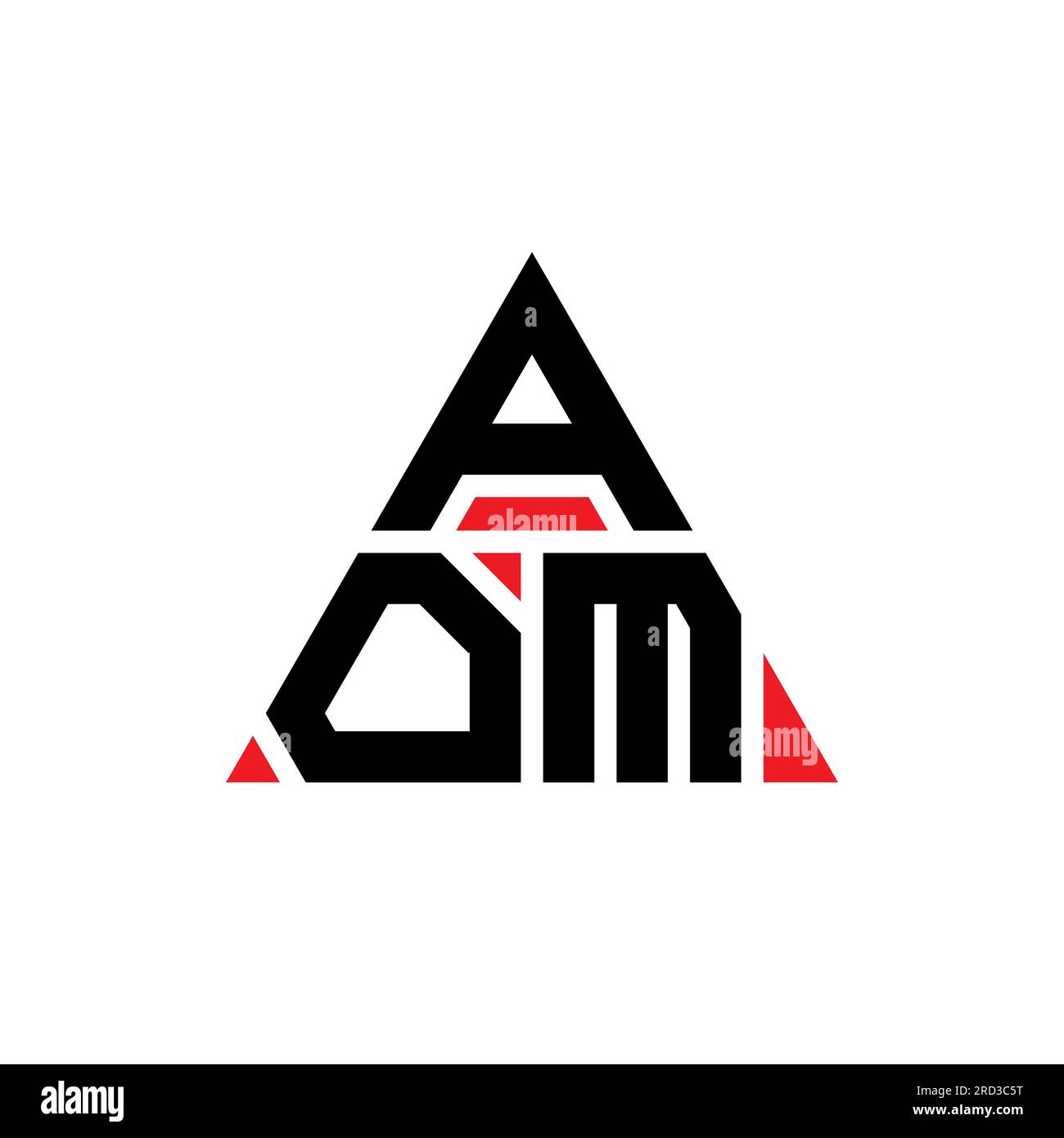 AOM triangle letter logo design with triangle shape. AOM triangle logo ...