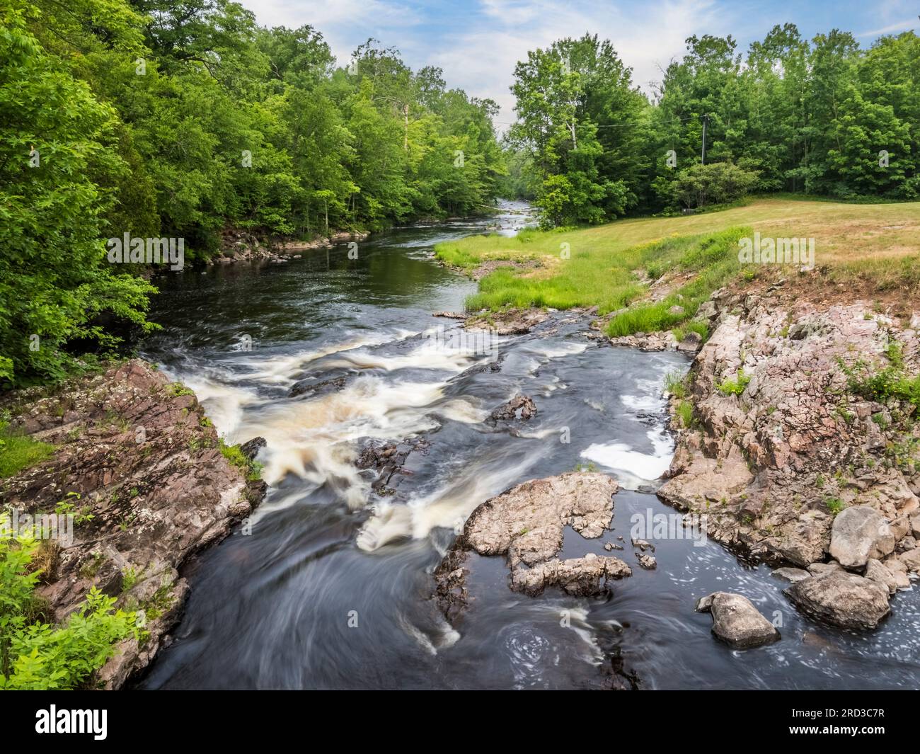 Kimball Park Falls on the Montreal River in the town of Hurley in ...