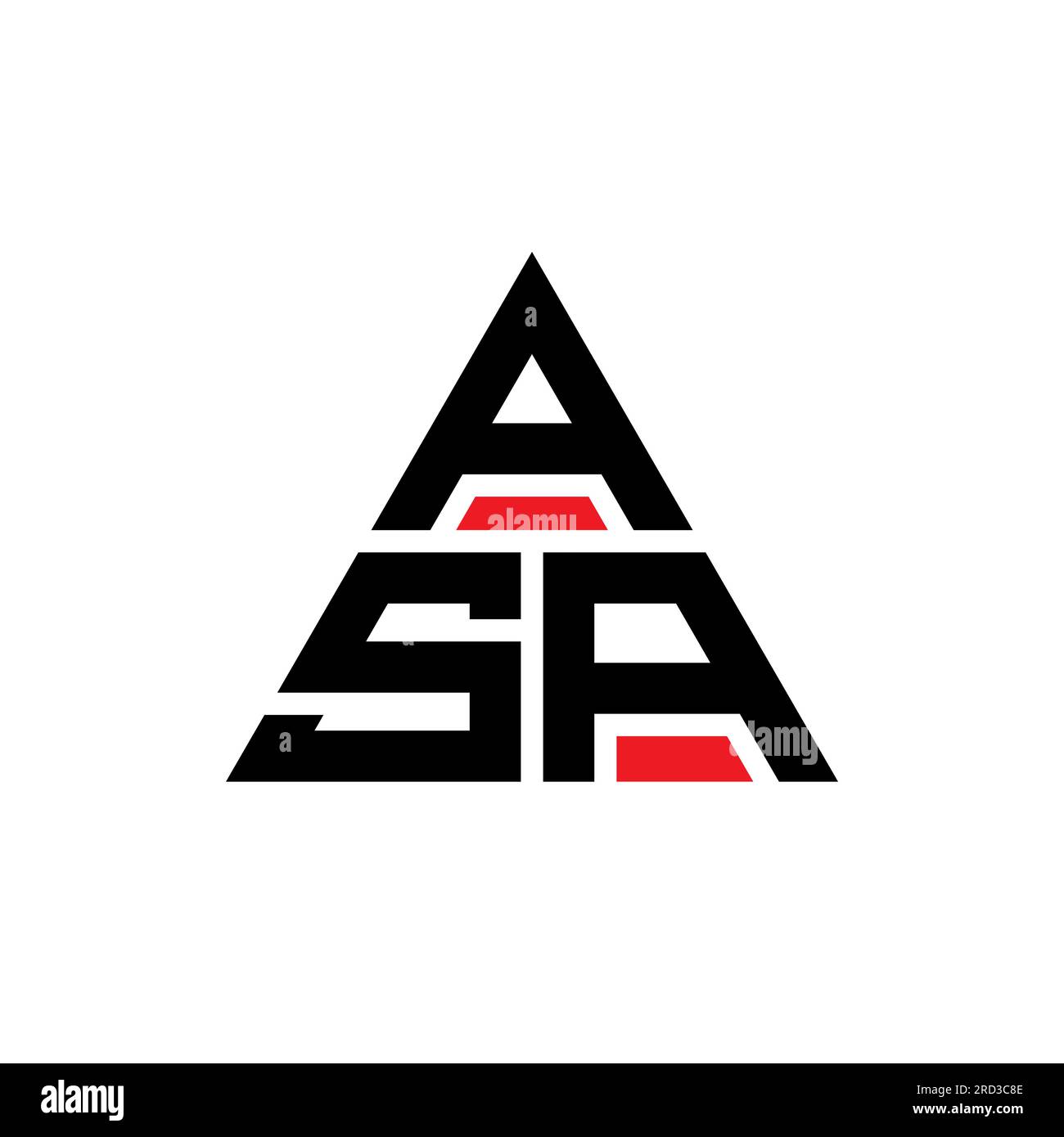 ASA triangle letter logo design with triangle shape. ASA triangle logo ...