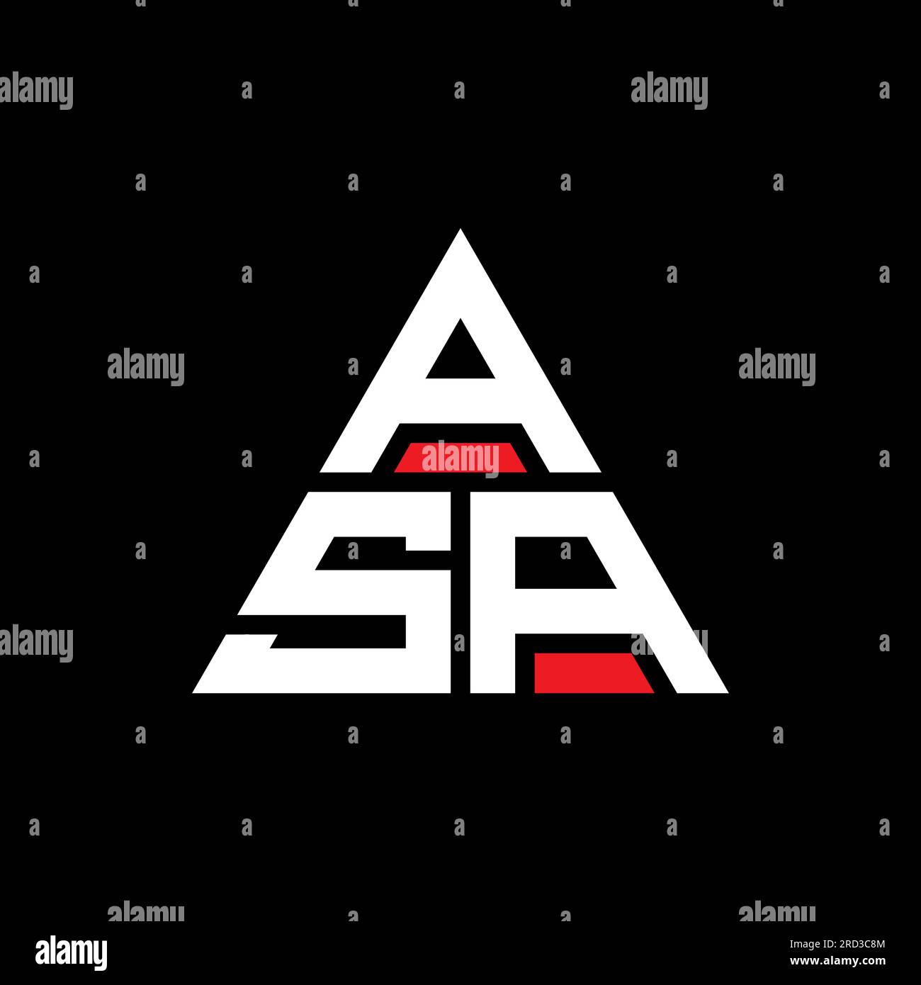 ASA triangle letter logo design with triangle shape. ASA triangle logo design monogram. ASA ...