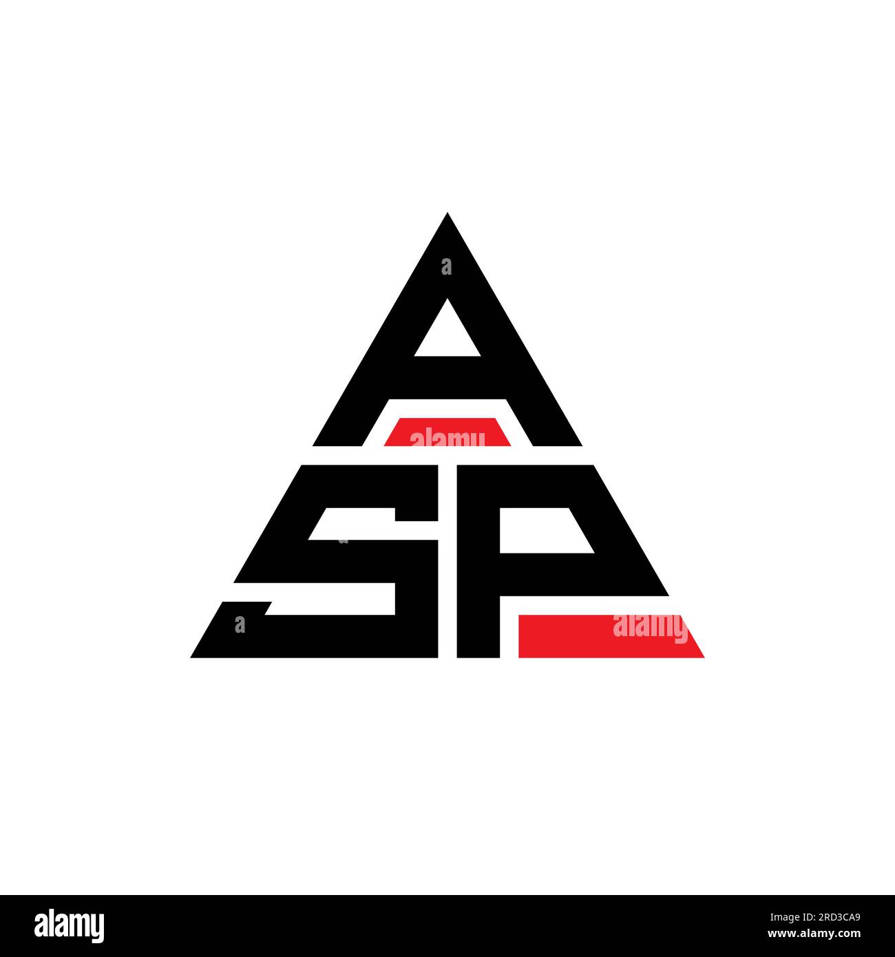 ASP triangle letter logo design with triangle shape. ASP triangle logo ...
