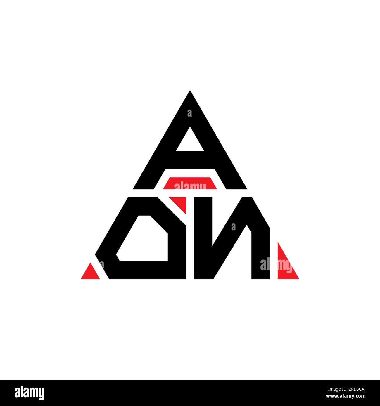 AON triangle letter logo design with triangle shape. AON triangle logo ...