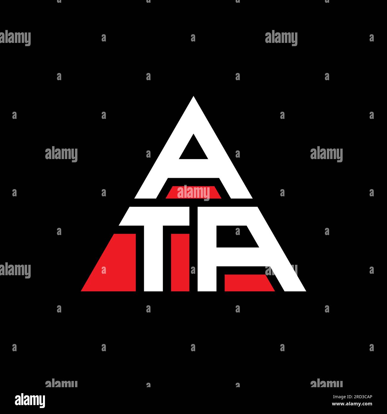 ATA triangle letter logo design with triangle shape. ATA triangle logo ...