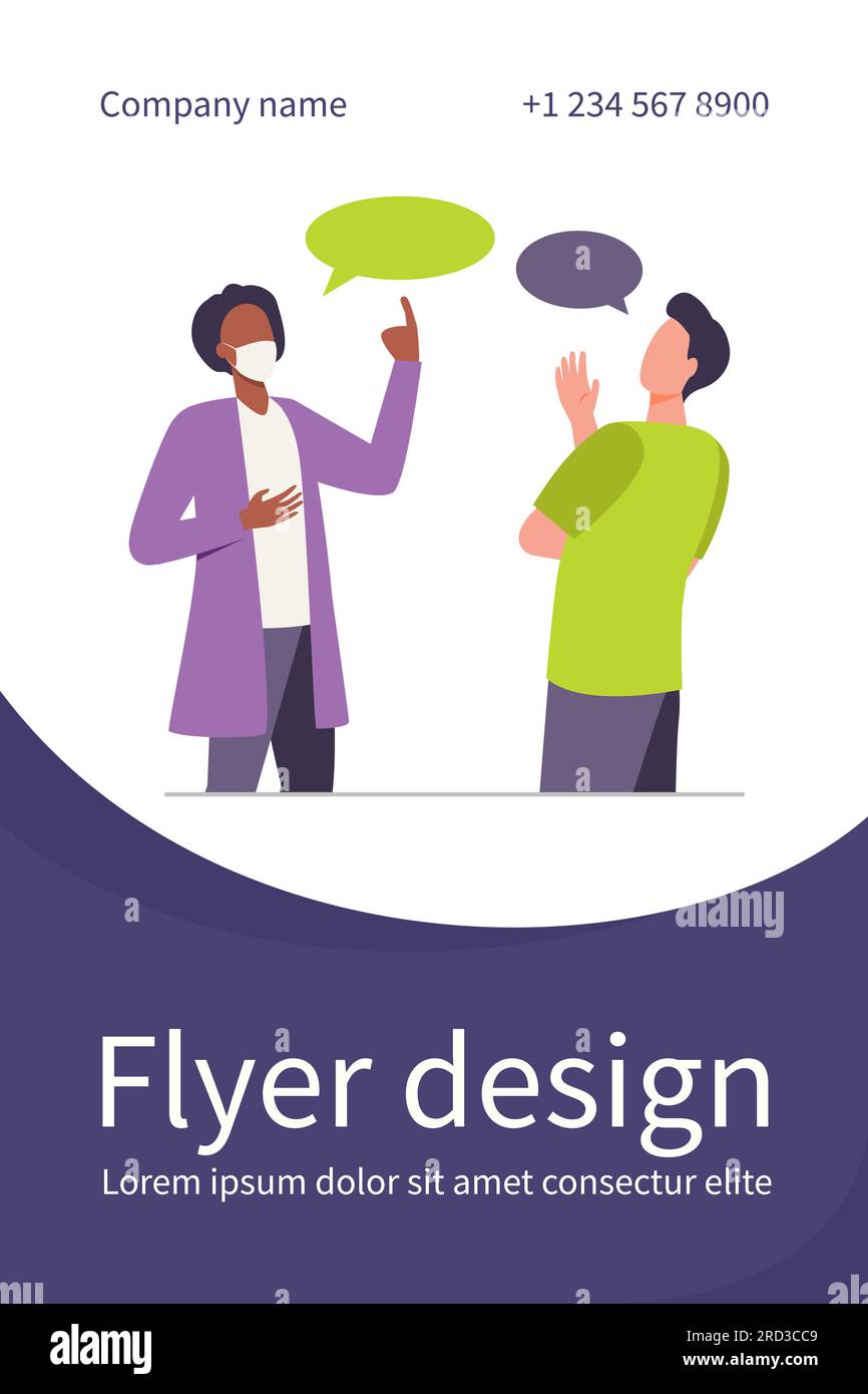 Man in mask talking with guy without mask Stock Vector Image & Art - Alamy