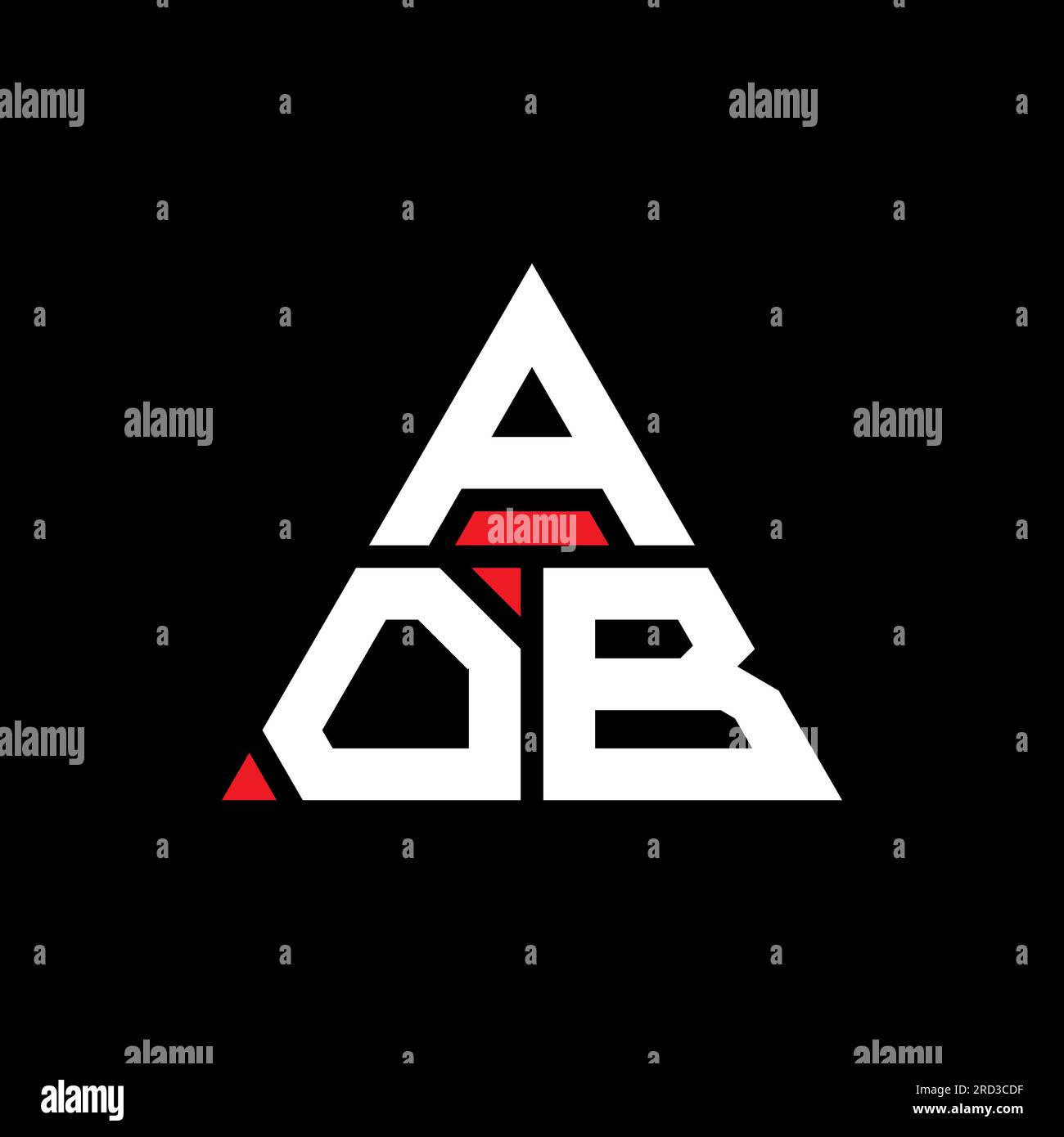 AOB triangle letter logo design with triangle shape. AOB triangle logo ...