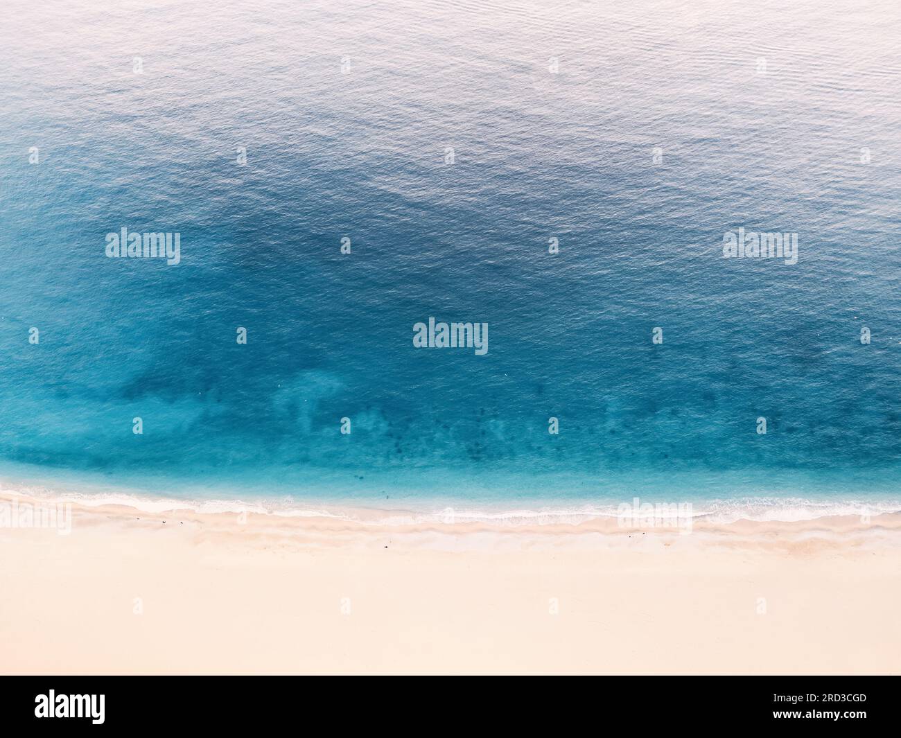 Aerial view of the paradisiacal idyllic coast with a sandy beach Stock ...