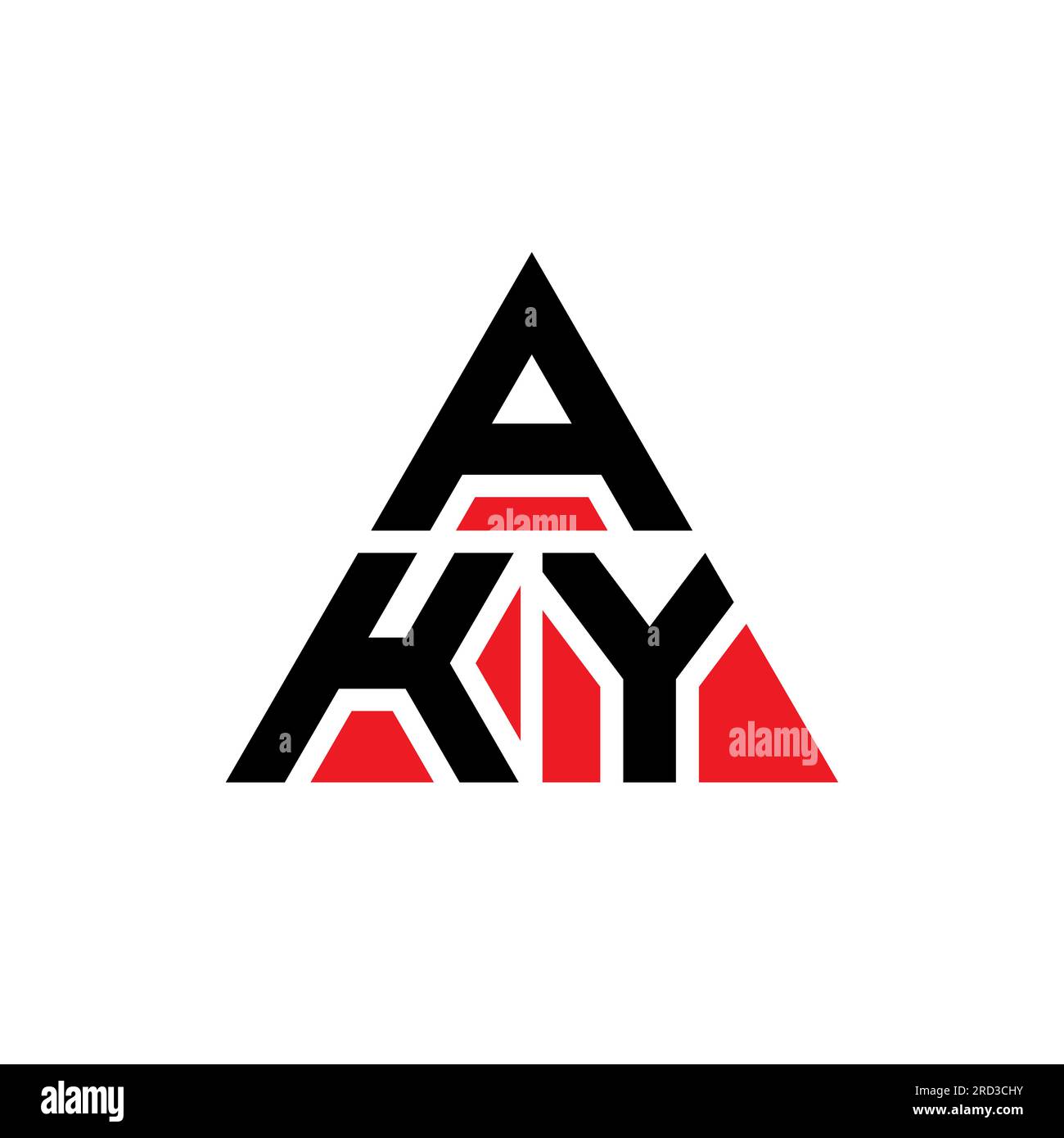 AKY triangle letter logo design with triangle shape. AKY triangle logo ...