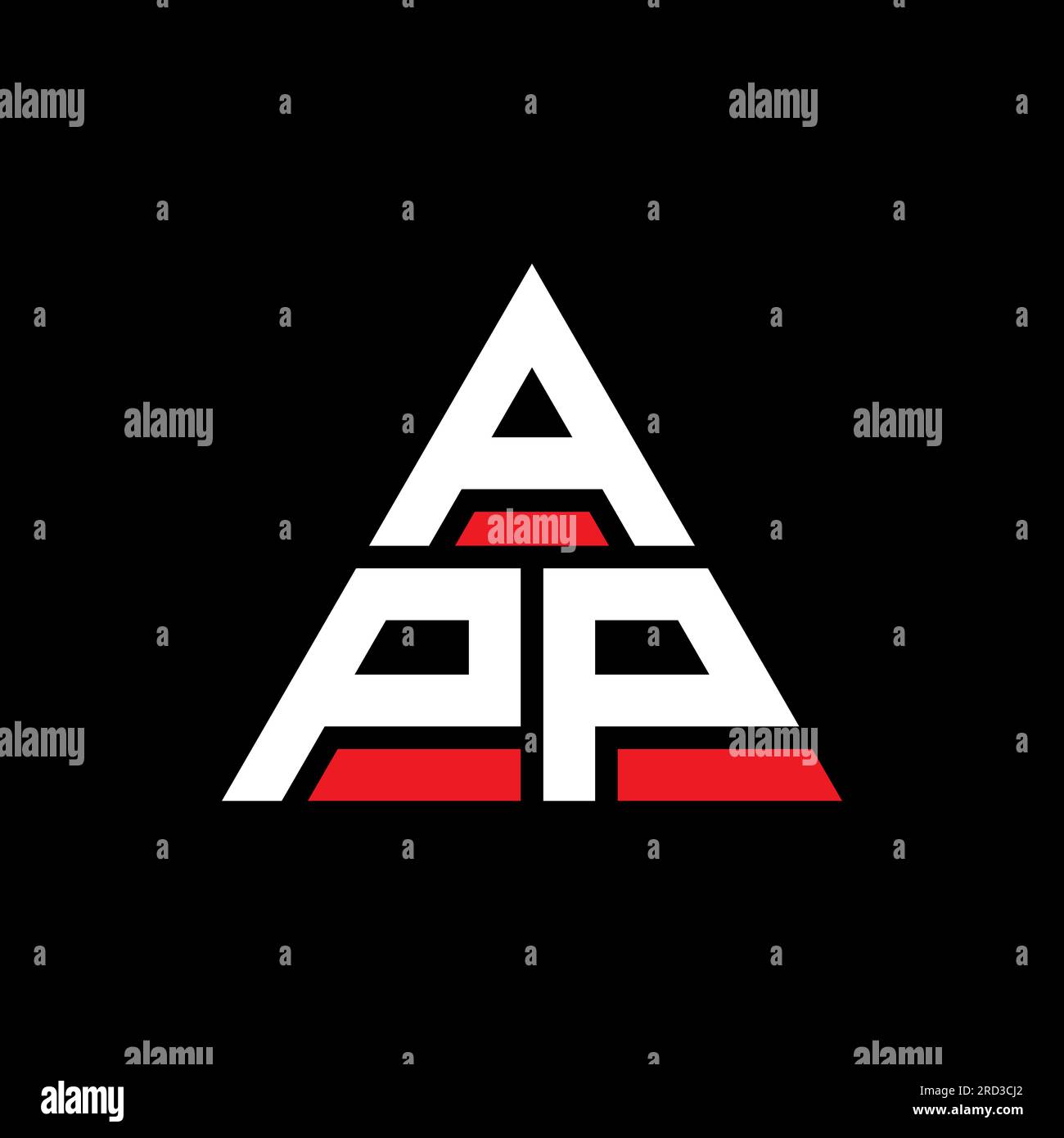 APP triangle letter logo design with triangle shape. APP triangle logo ...