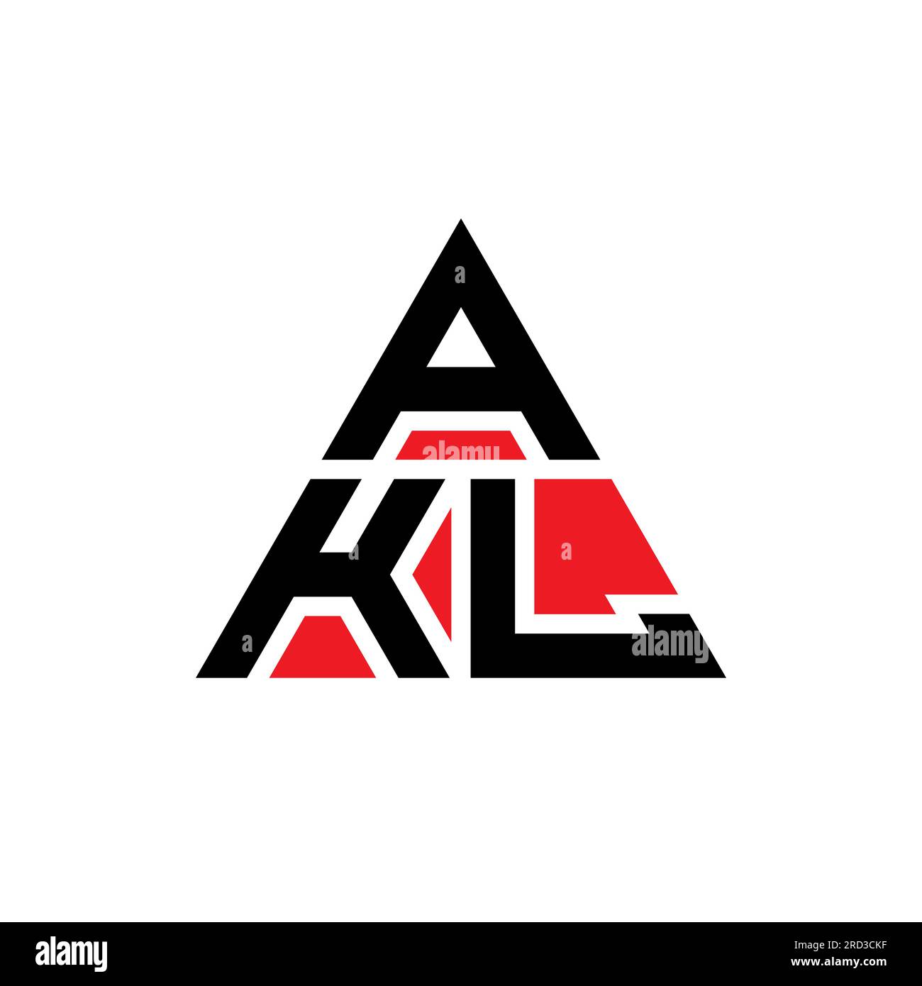AKL triangle letter logo design with triangle shape. AKL triangle logo ...