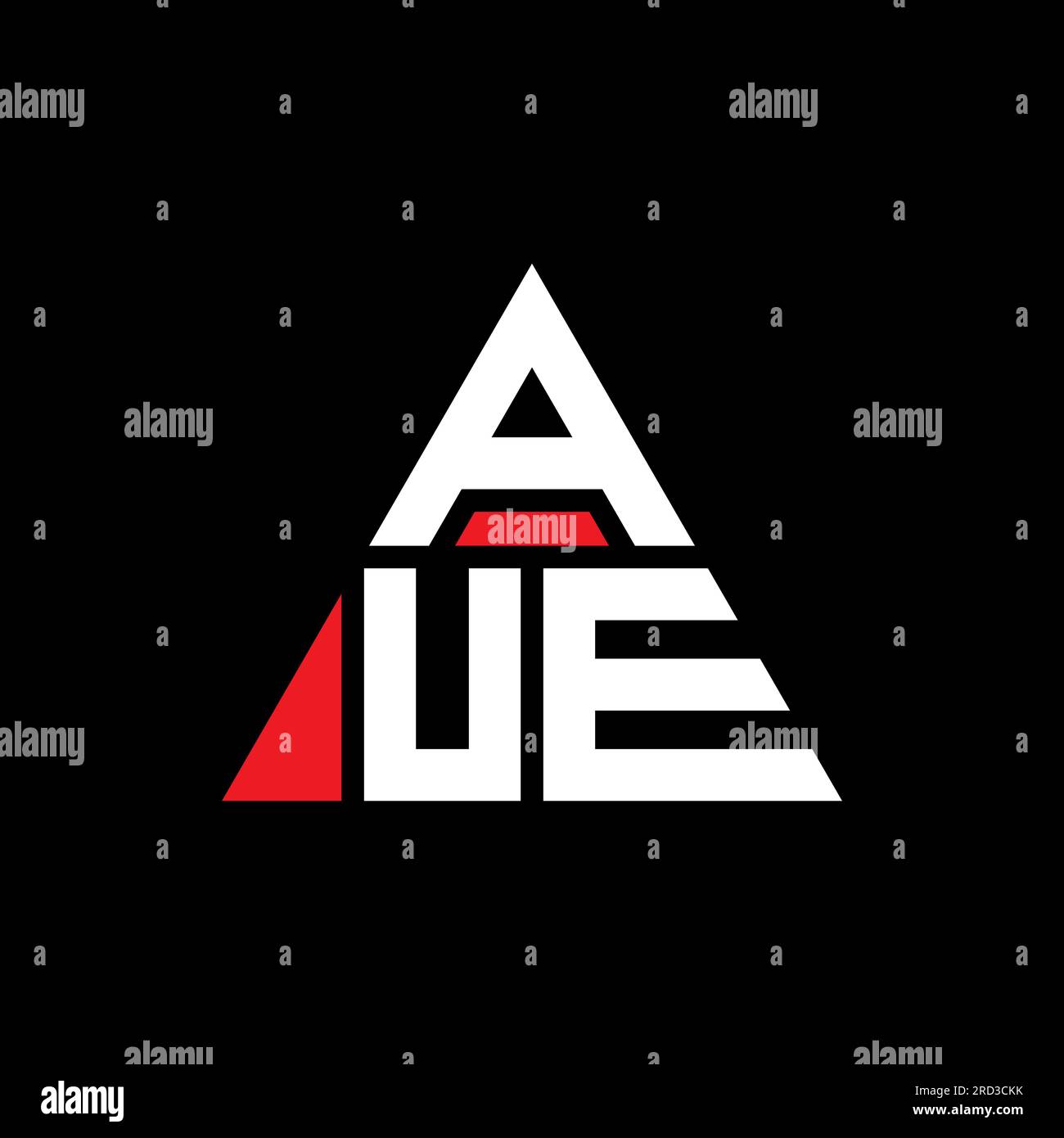 AUE triangle letter logo design with triangle shape. AUE triangle logo ...