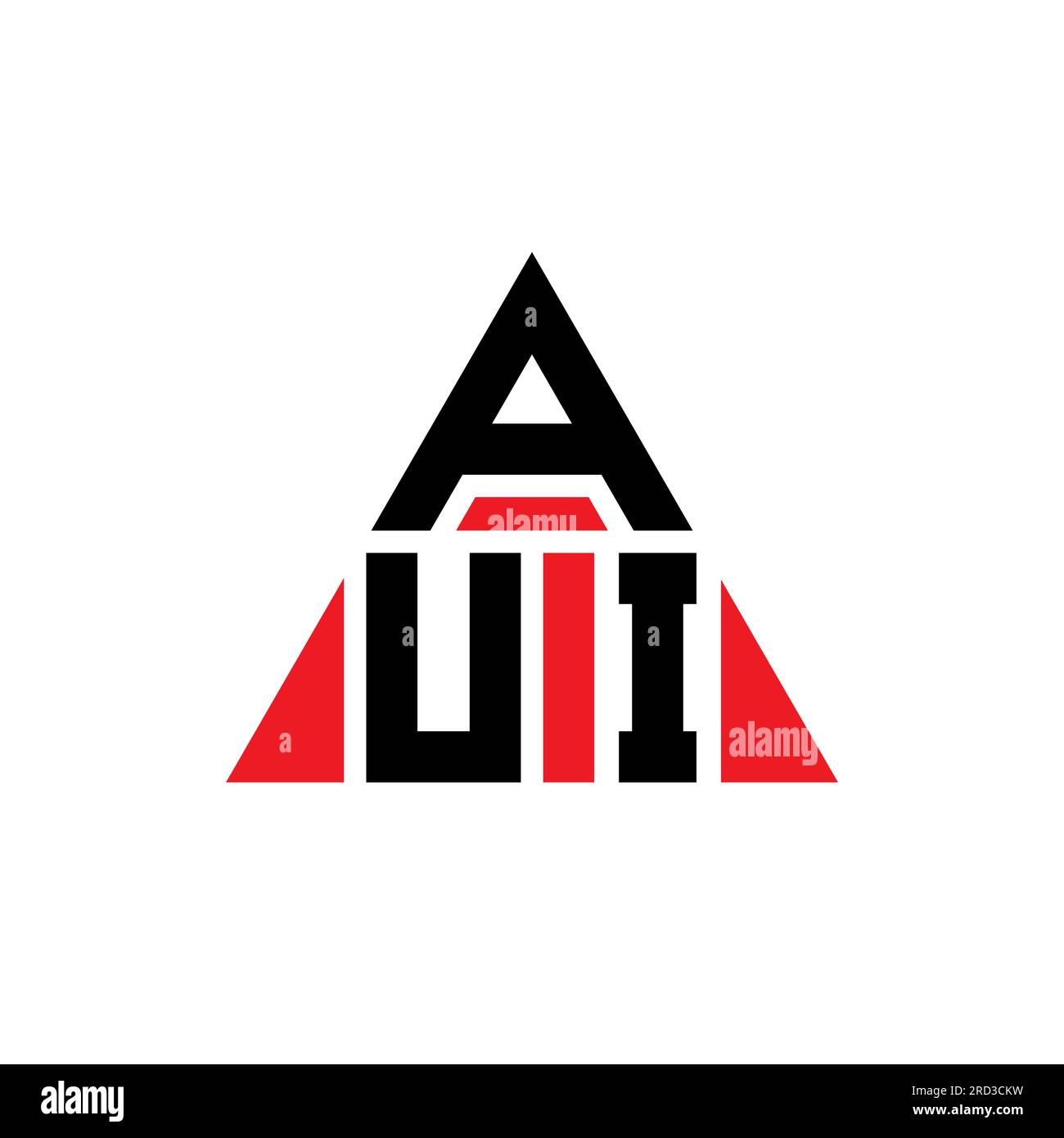 AUI triangle letter logo design with triangle shape. AUI triangle logo ...