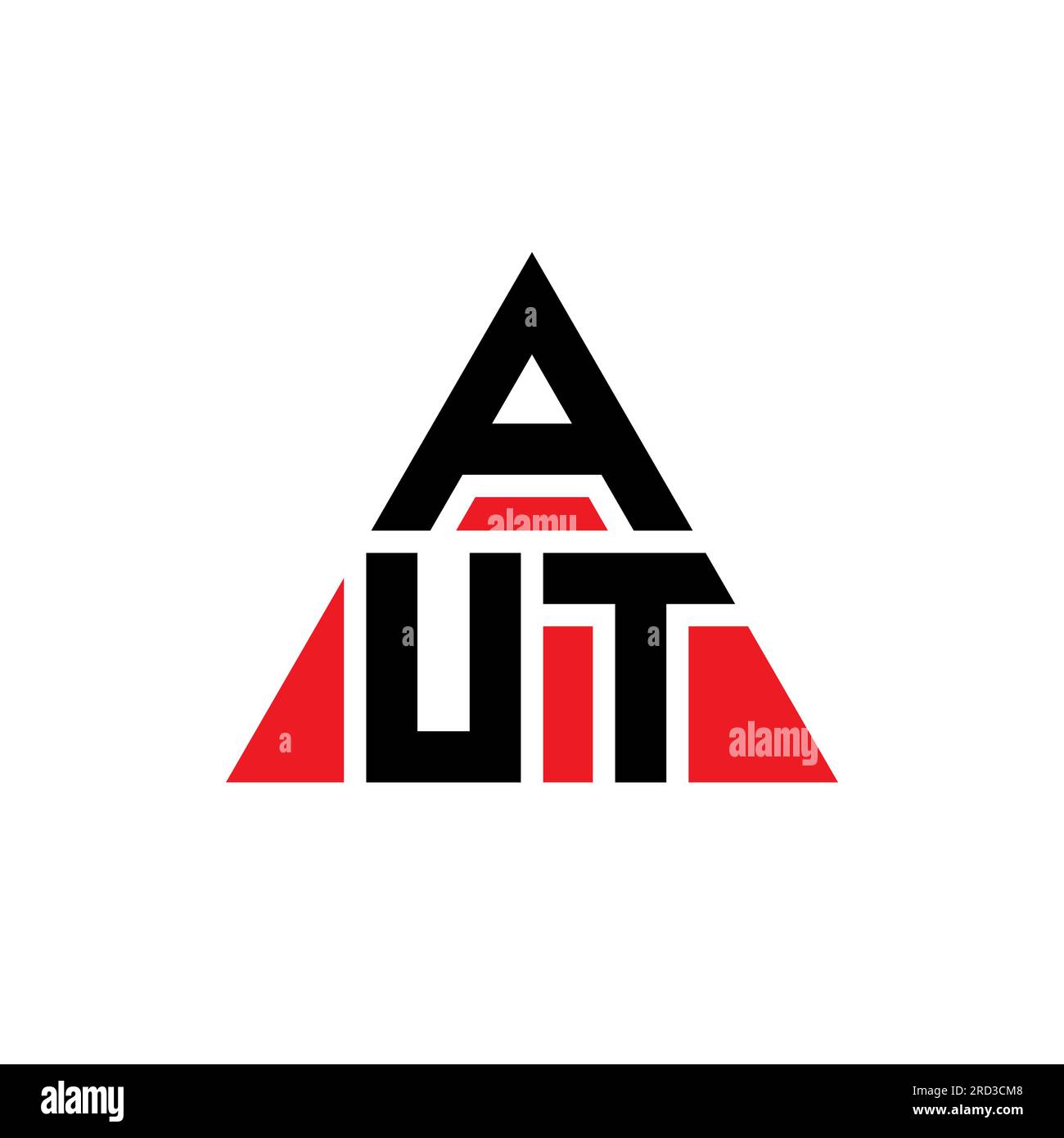 AUT triangle letter logo design with triangle shape. AUT triangle logo ...