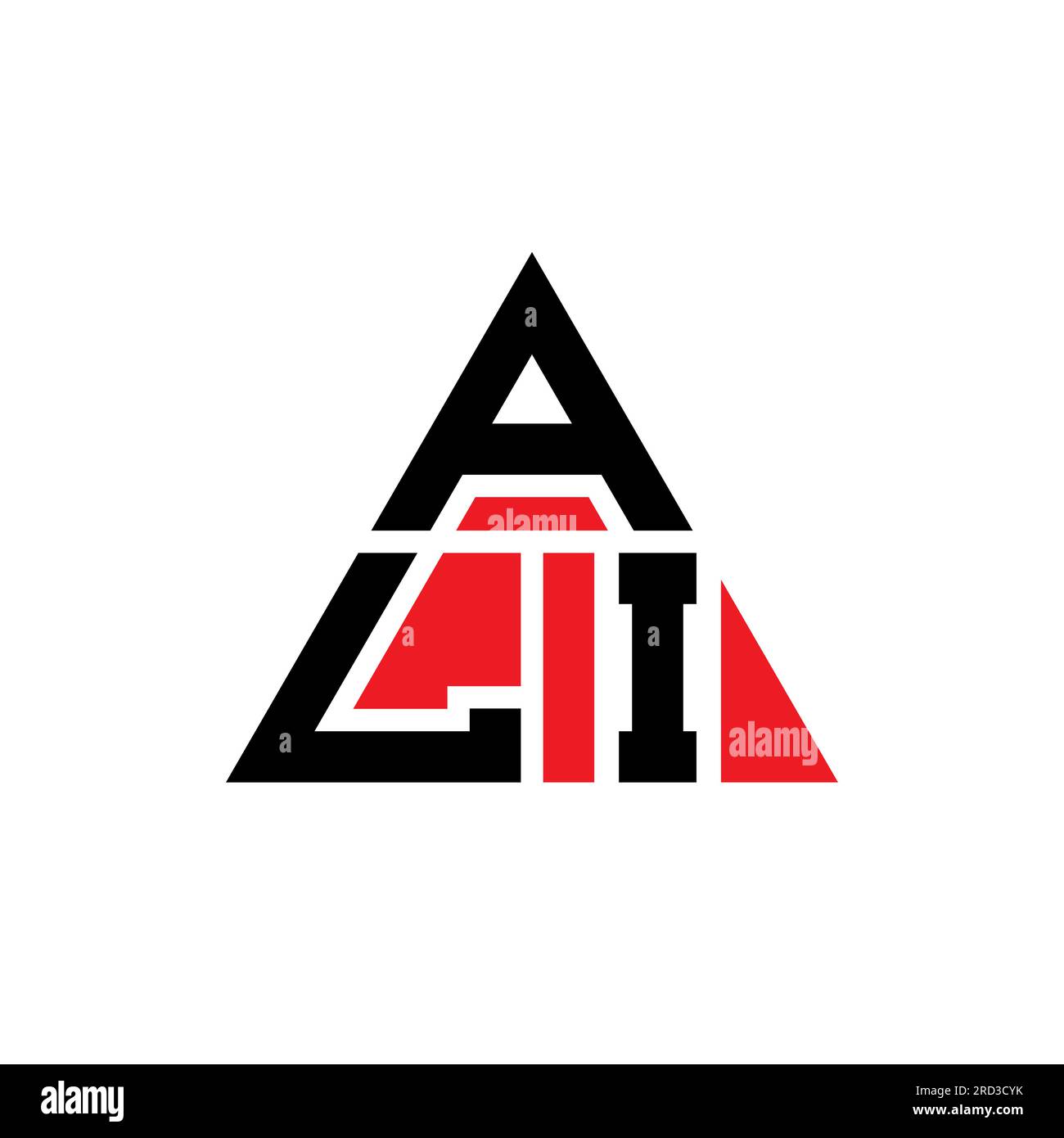 ALI triangle letter logo design with triangle shape. ALI triangle logo ...
