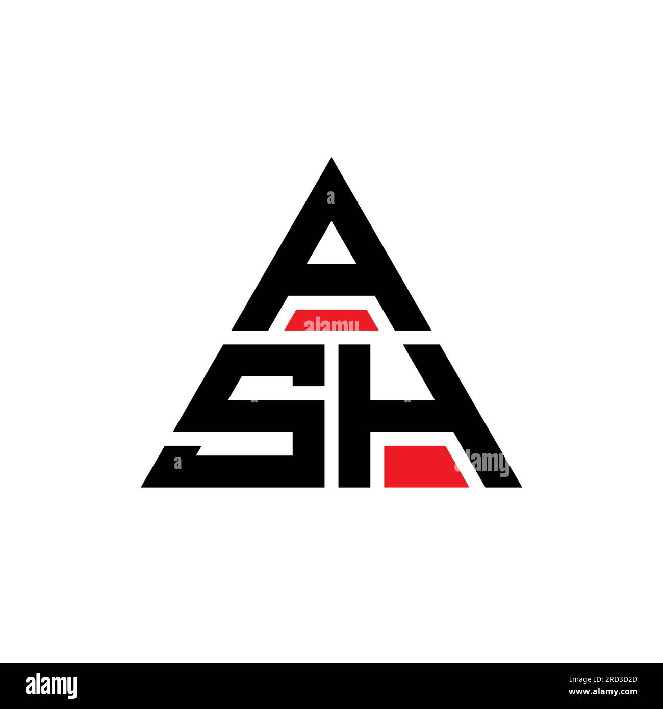 ASH triangle letter logo design with triangle shape. ASH triangle logo ...