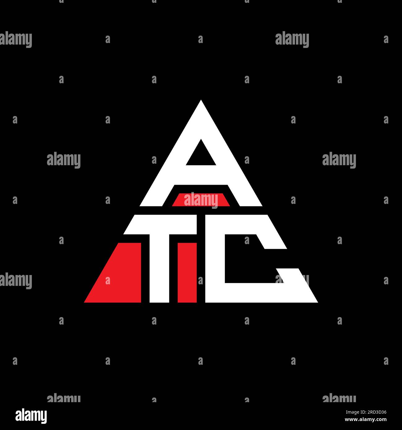 ATC triangle letter logo design with triangle shape. ATC triangle logo ...