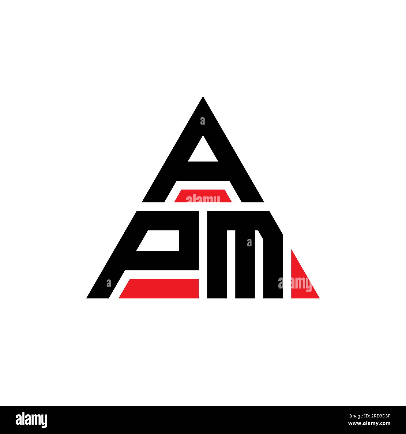 APM triangle letter logo design with triangle shape. APM triangle logo ...