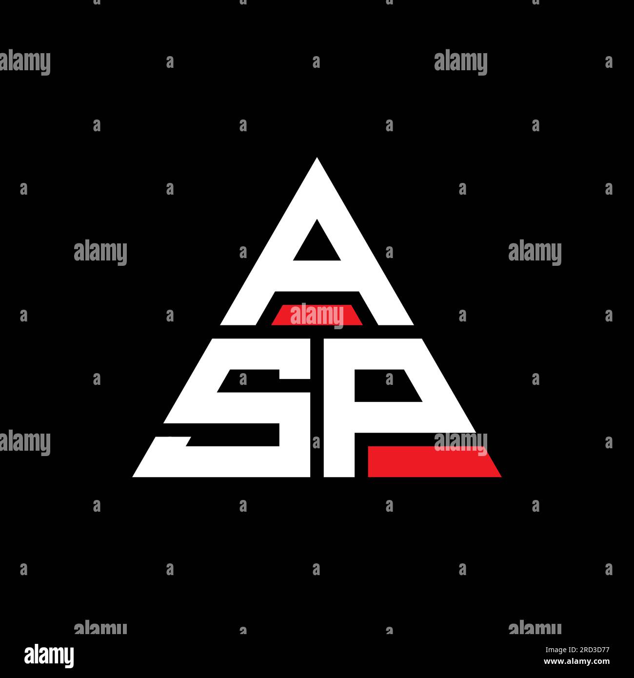 ASP triangle letter logo design with triangle shape. ASP triangle logo ...