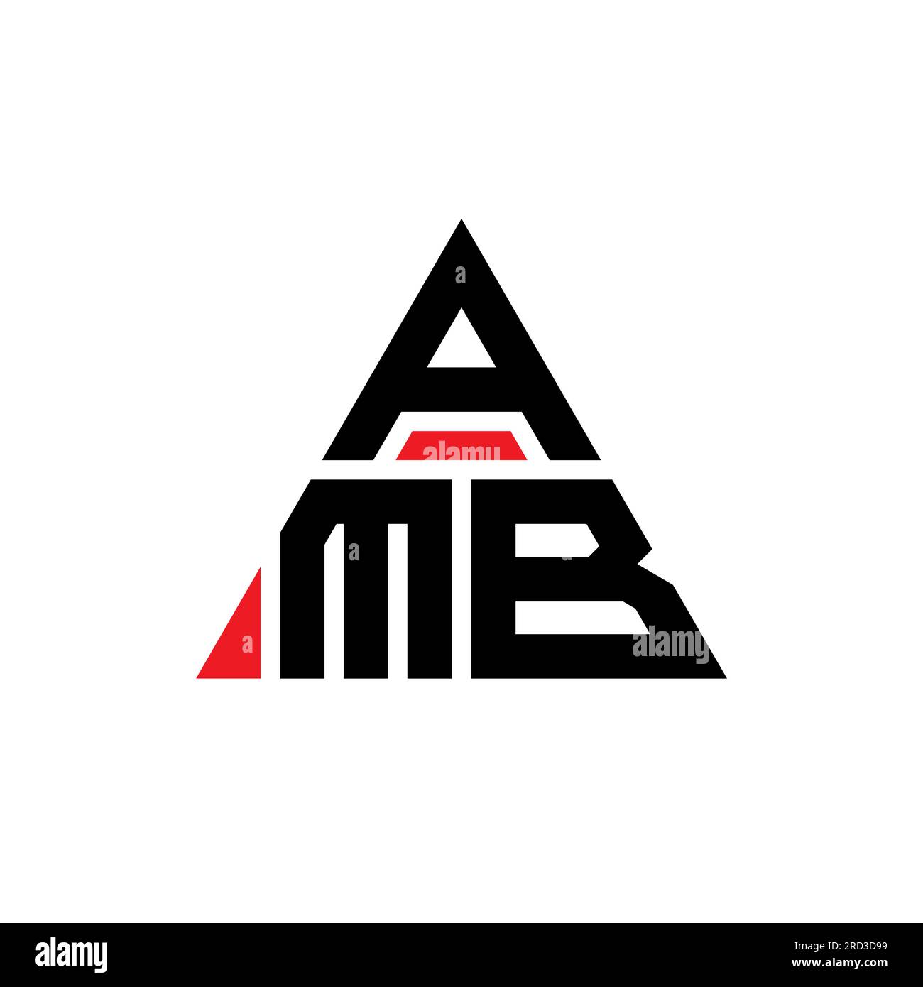 AMB triangle letter logo design with triangle shape. AMB triangle logo ...