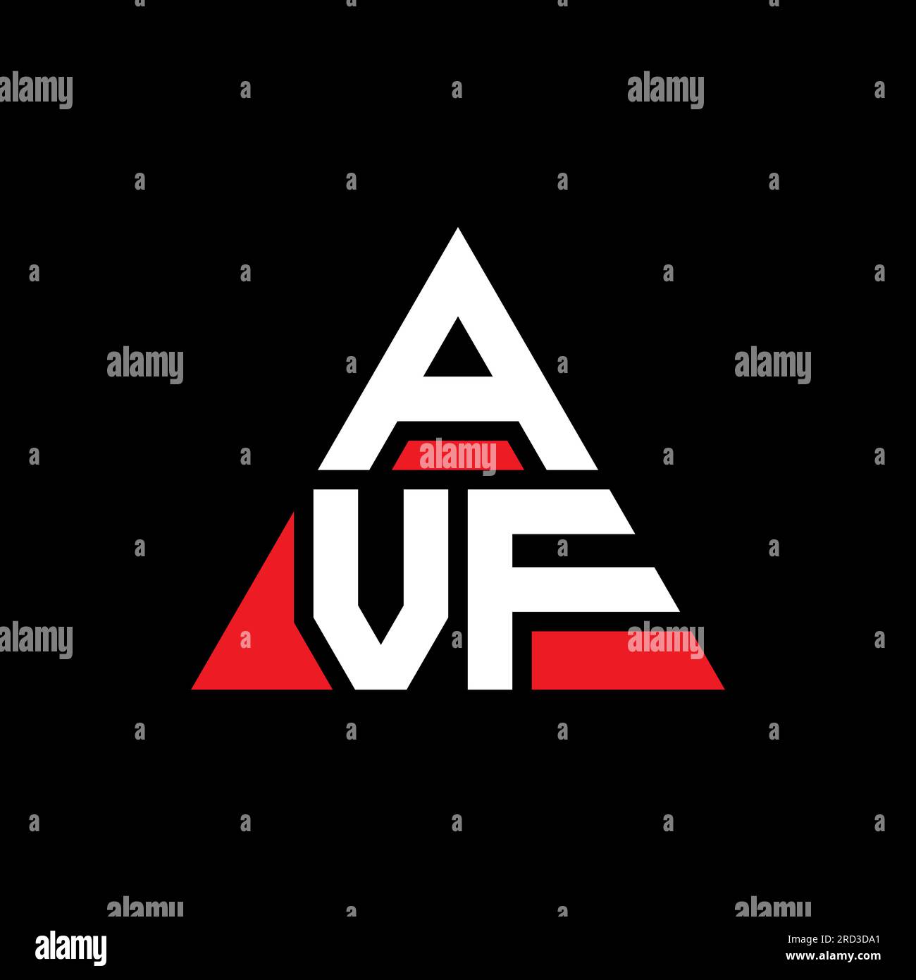 AVF triangle letter logo design with triangle shape. AVF triangle logo ...