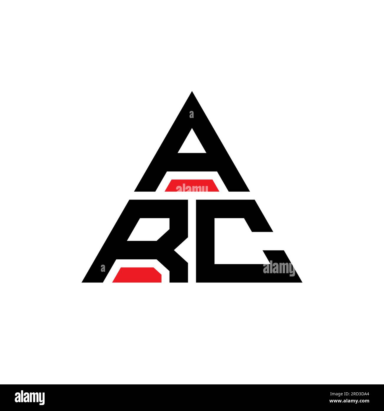 ARC triangle letter logo design with triangle shape. ARC triangle logo ...