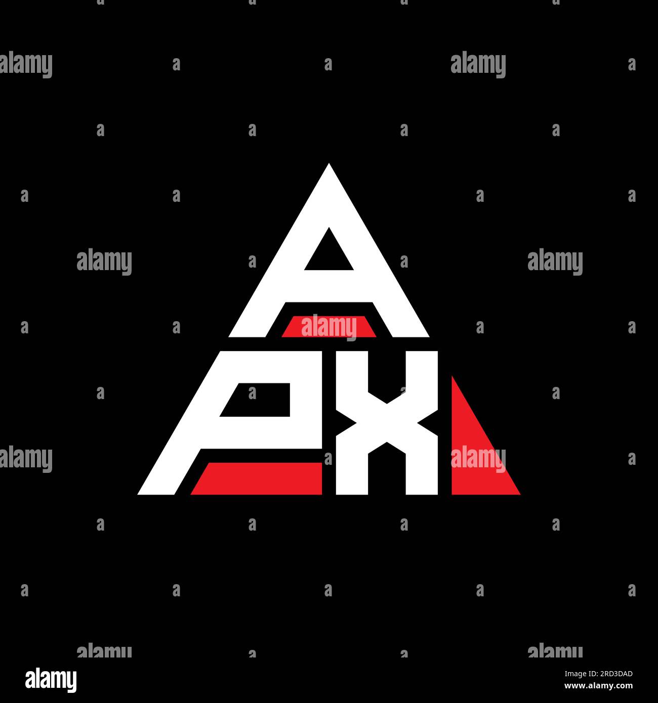 APX triangle letter logo design with triangle shape. APX triangle logo ...