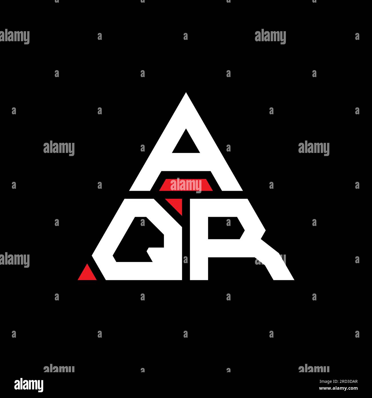 AQR triangle letter logo design with triangle shape. AQR triangle logo ...