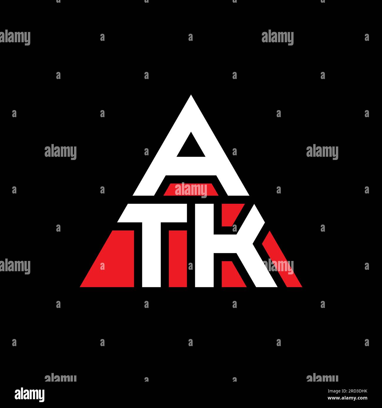 ATK triangle letter logo design with triangle shape. ATK triangle logo ...