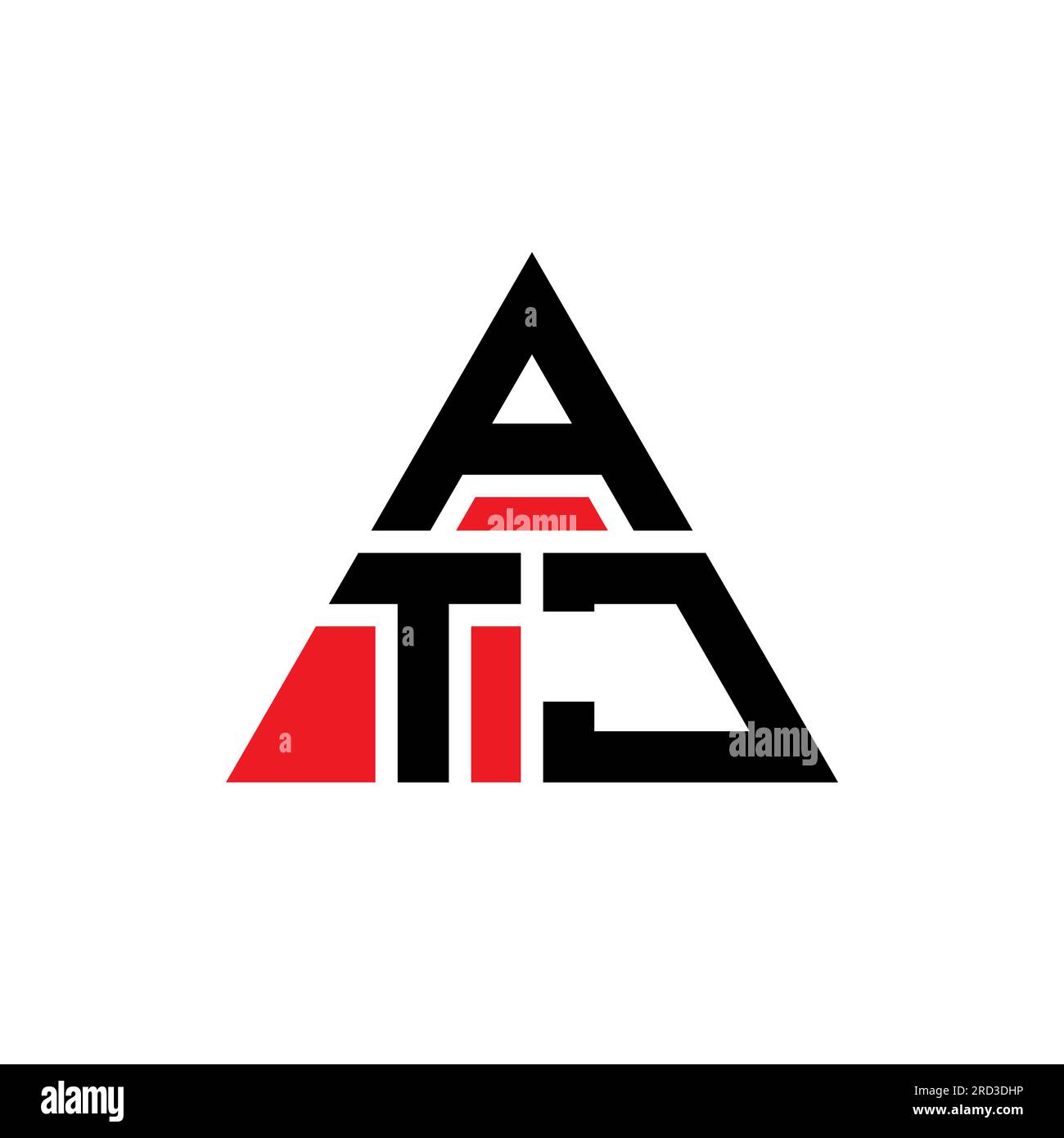 ATJ triangle letter logo design with triangle shape. ATJ triangle logo ...