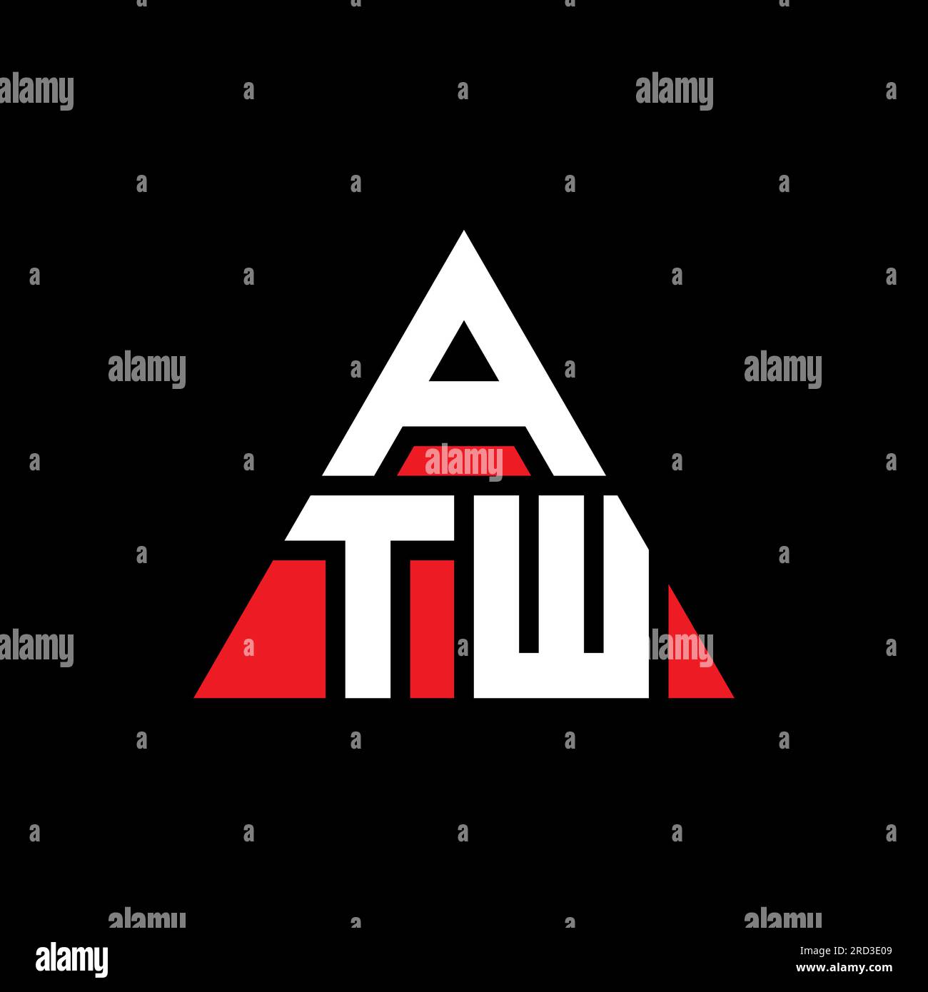 ATW triangle letter logo design with triangle shape. ATW triangle logo ...
