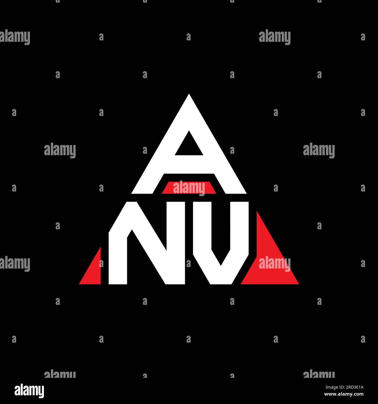 ANV triangle letter logo design with triangle shape. ANV triangle logo ...
