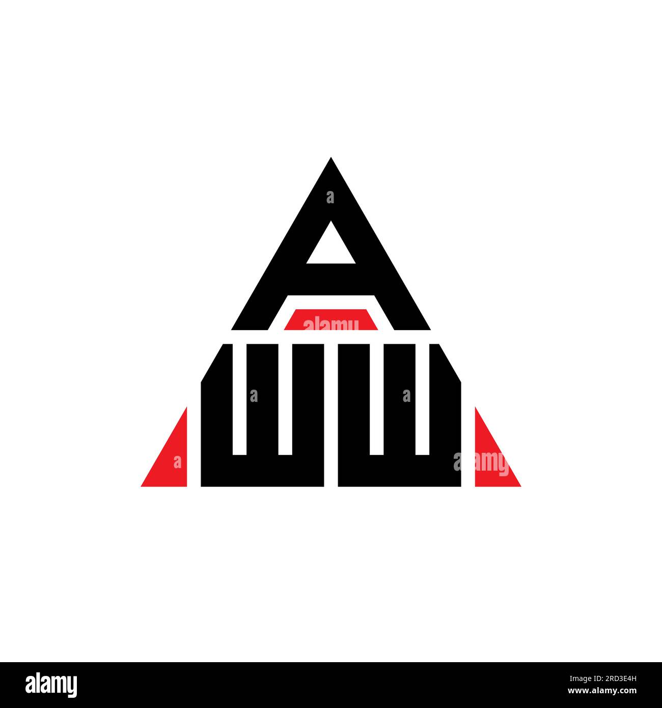 AWW triangle letter logo design with triangle shape. AWW triangle logo ...