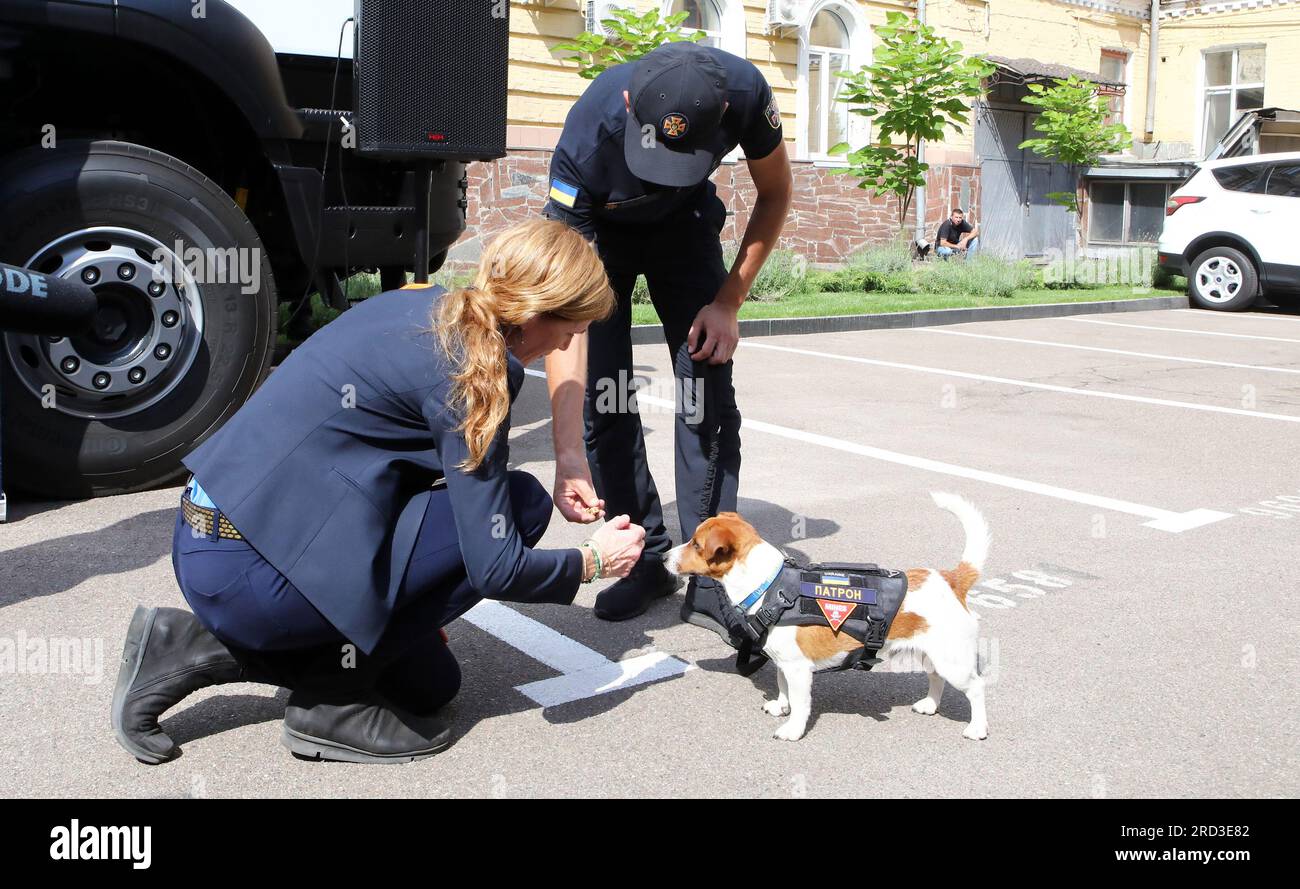 Non Exclusive: KYIV, UKRAINE - JULY 17, 2023 - USAID Administrator ...