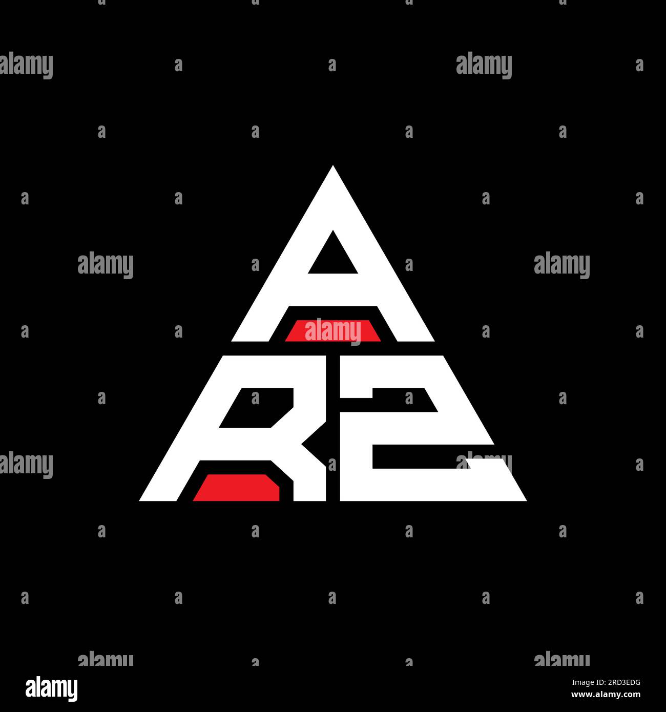 ARZ triangle letter logo design with triangle shape. ARZ triangle logo ...