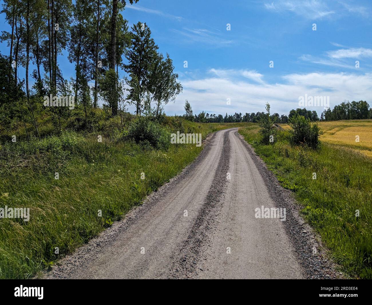 Empty road amidst field hi-res stock photography and images - Alamy