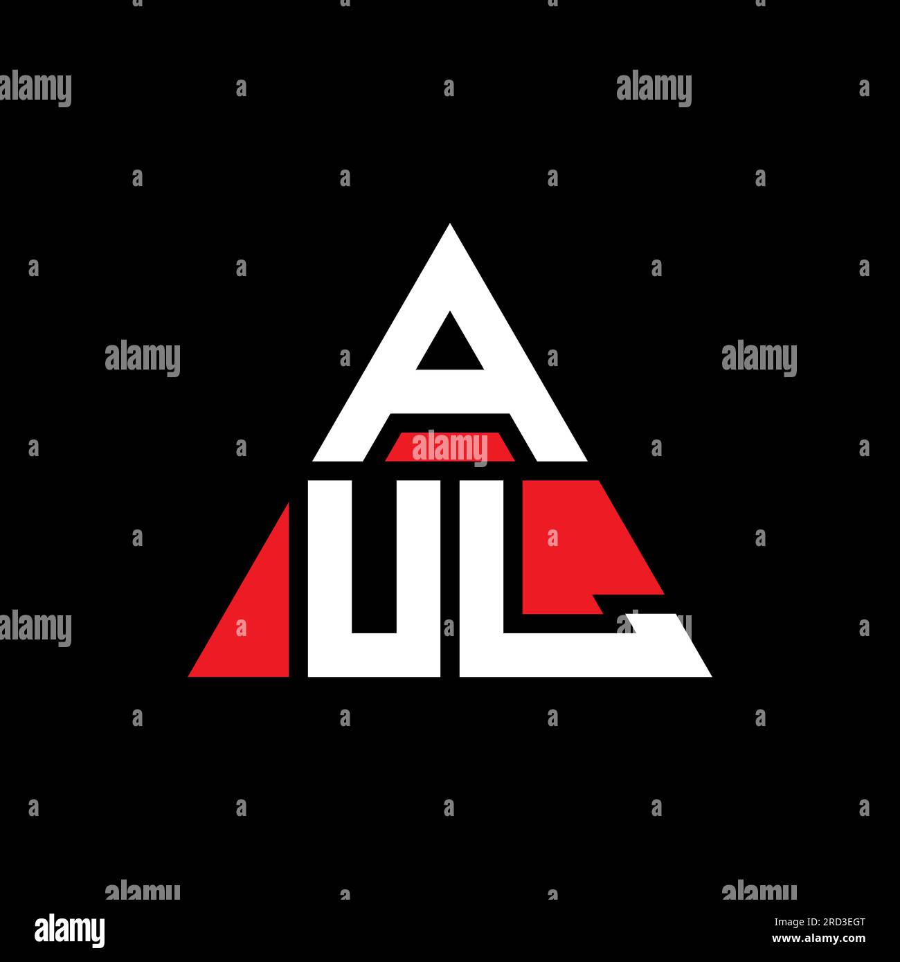 AUL triangle letter logo design with triangle shape. AUL triangle logo ...